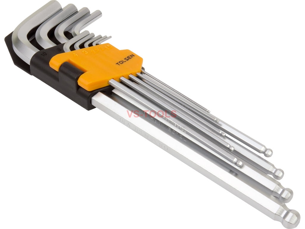 9pcs Extra Long Arm Allen Hex Ball L Key Set Hexagon Wrenches Metric ...