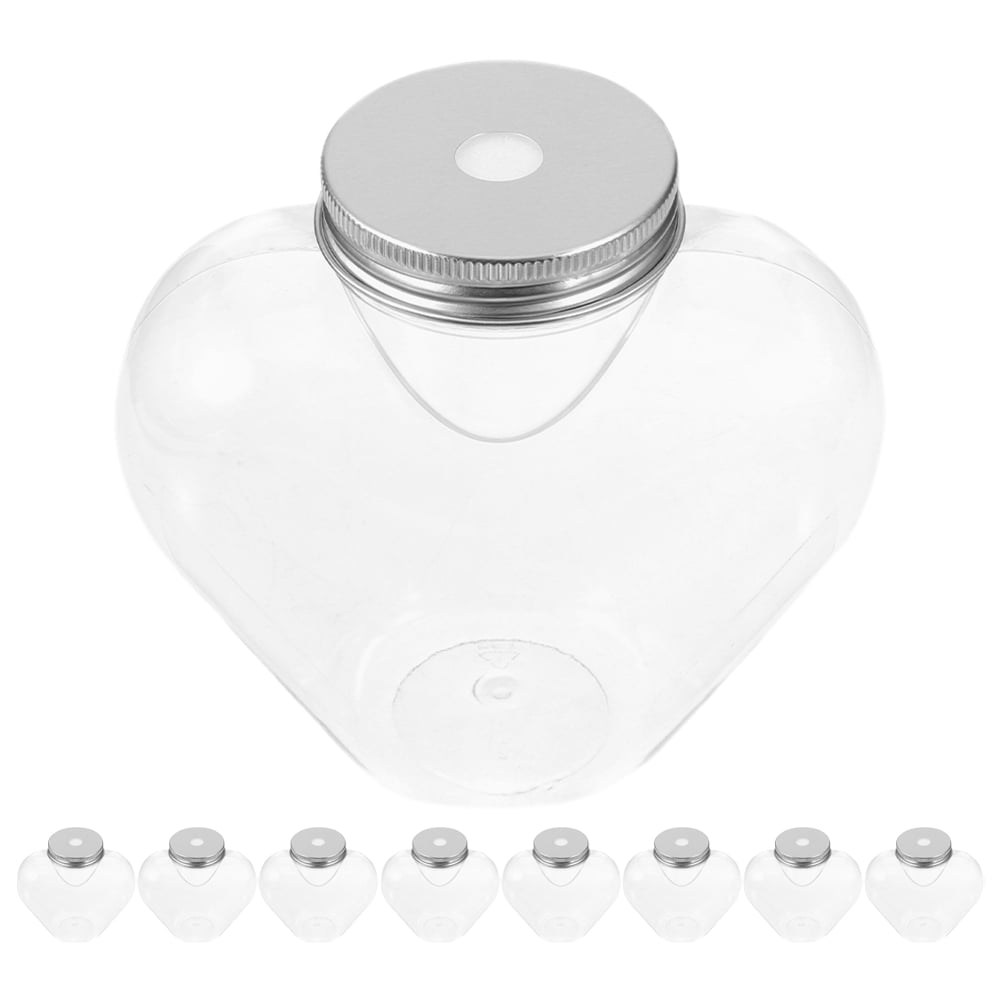 Raindrops Heart Shaped Reusable Beverage Bottles Set of 9 for Drinking ...