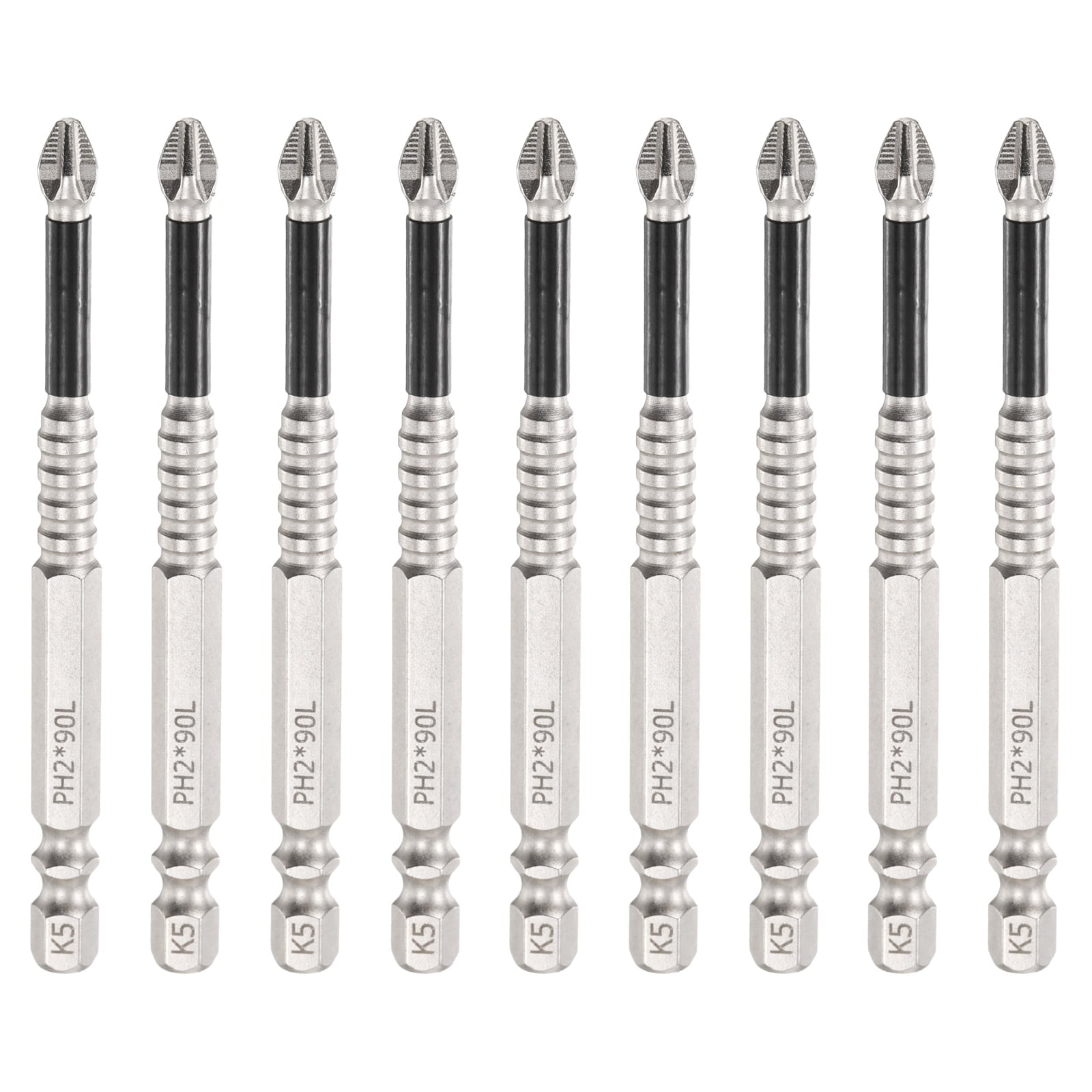 9pcs Impact Phillips Screwdriver Bit PH2 (#2) Anti Slip Tip 1/4" Hex ...