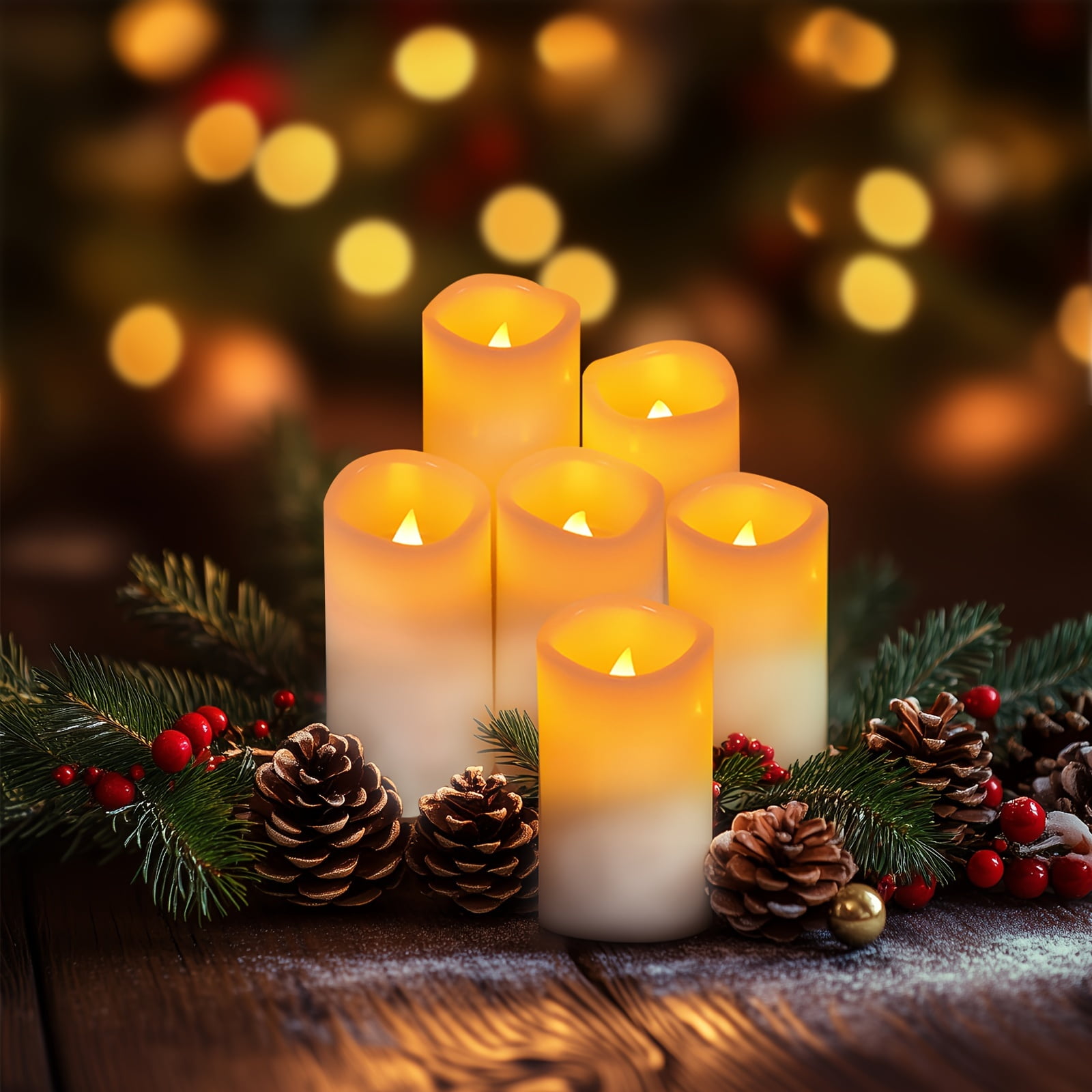 9pcs Ivory White Flameless LED Candles w/Remote & 24H Timer - Battery ...