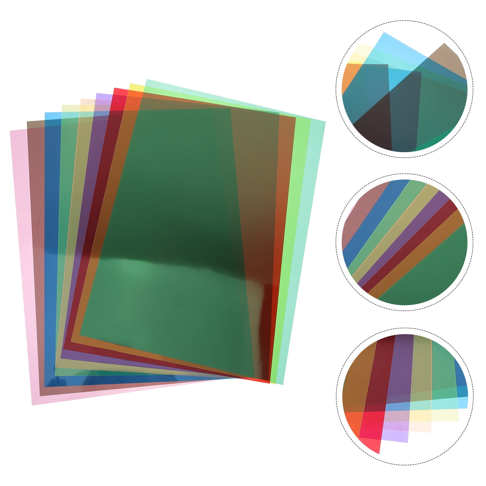 9pcs Light Diffuser Sheets Translucent Colored Light Gels Light Gel ...