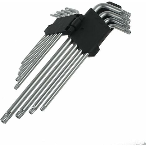 9pcs Long Arm Hex Star Hexagon Torx Allen Key Set (Metric/Torx) with ...