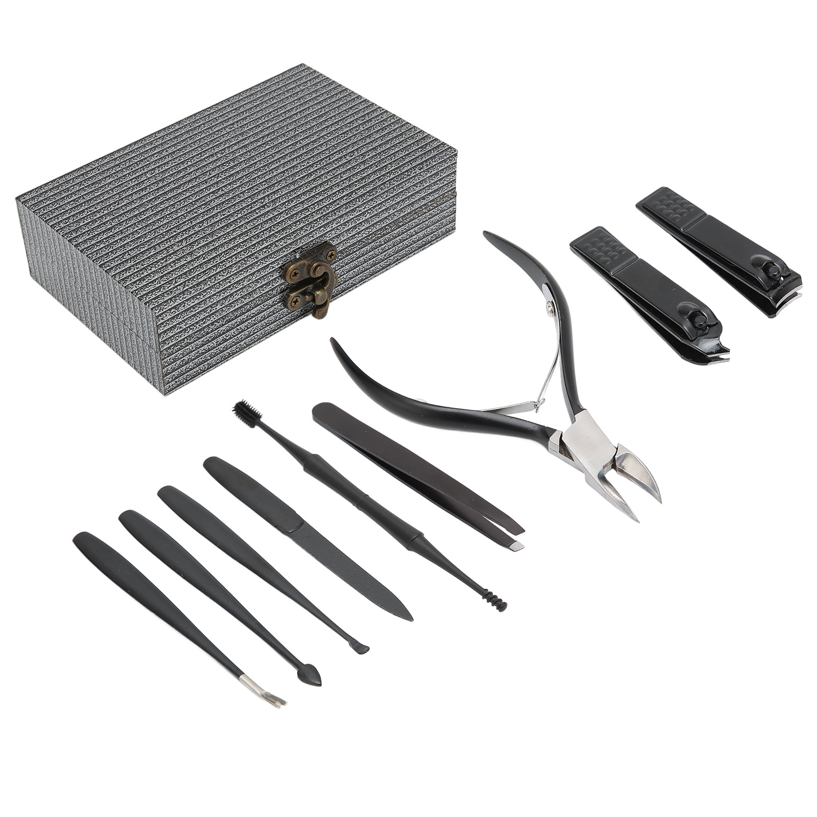 9pcs Manicure Set Professional Nail Pedicure Clippers Set Travel Ear ...