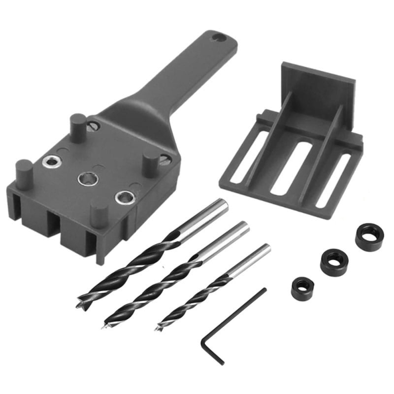 9pcs Quick Wood Doweling Jig Set Handheld Pocket Hole Jig Fit 6/8/10mm ...