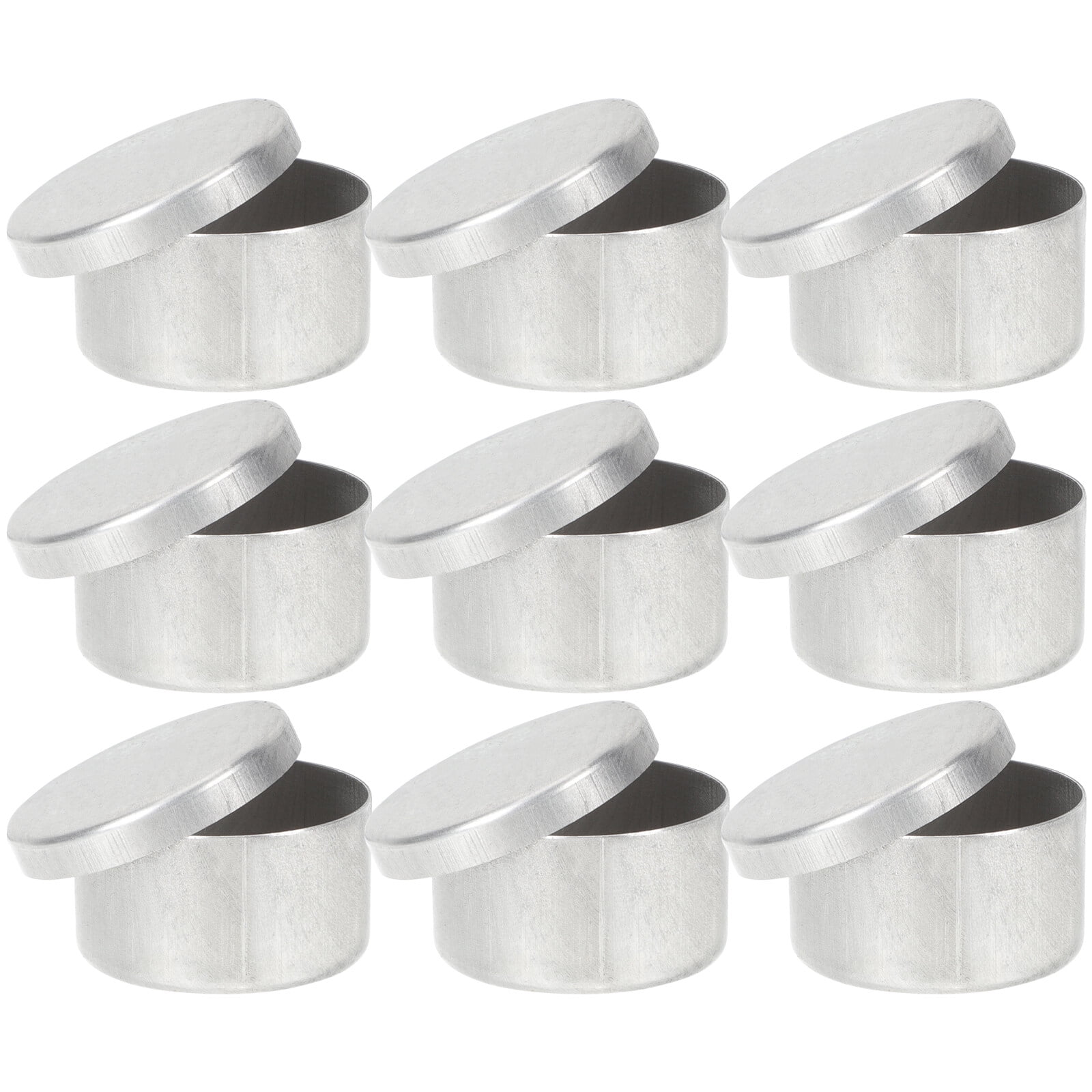 9pcs Sampling Round Aluminium Jars Round Soil Storage Containers Sample ...