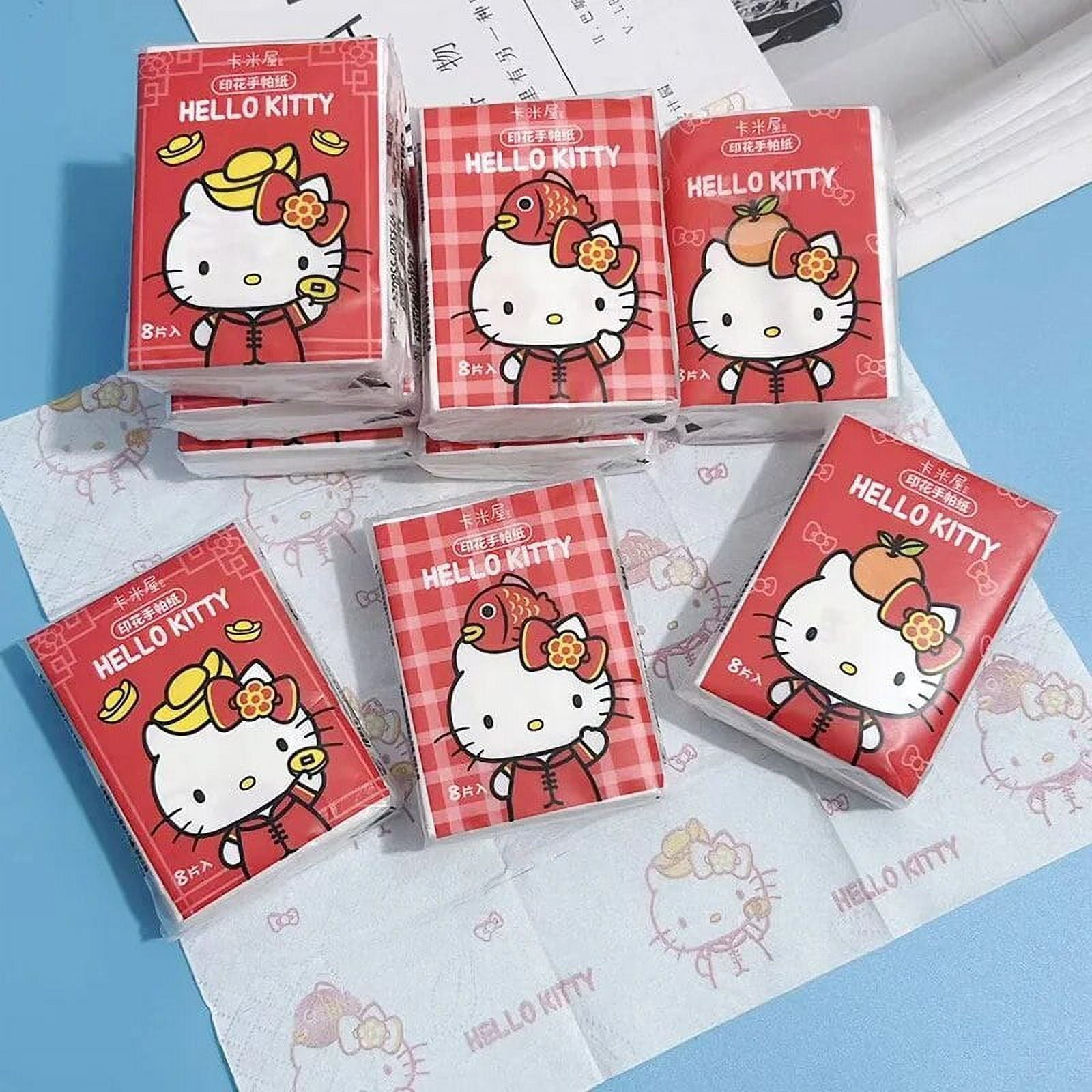 9pcs Sanrio Tissue Kawaii Hello Kitty Pochacco Cartoon Printed ...