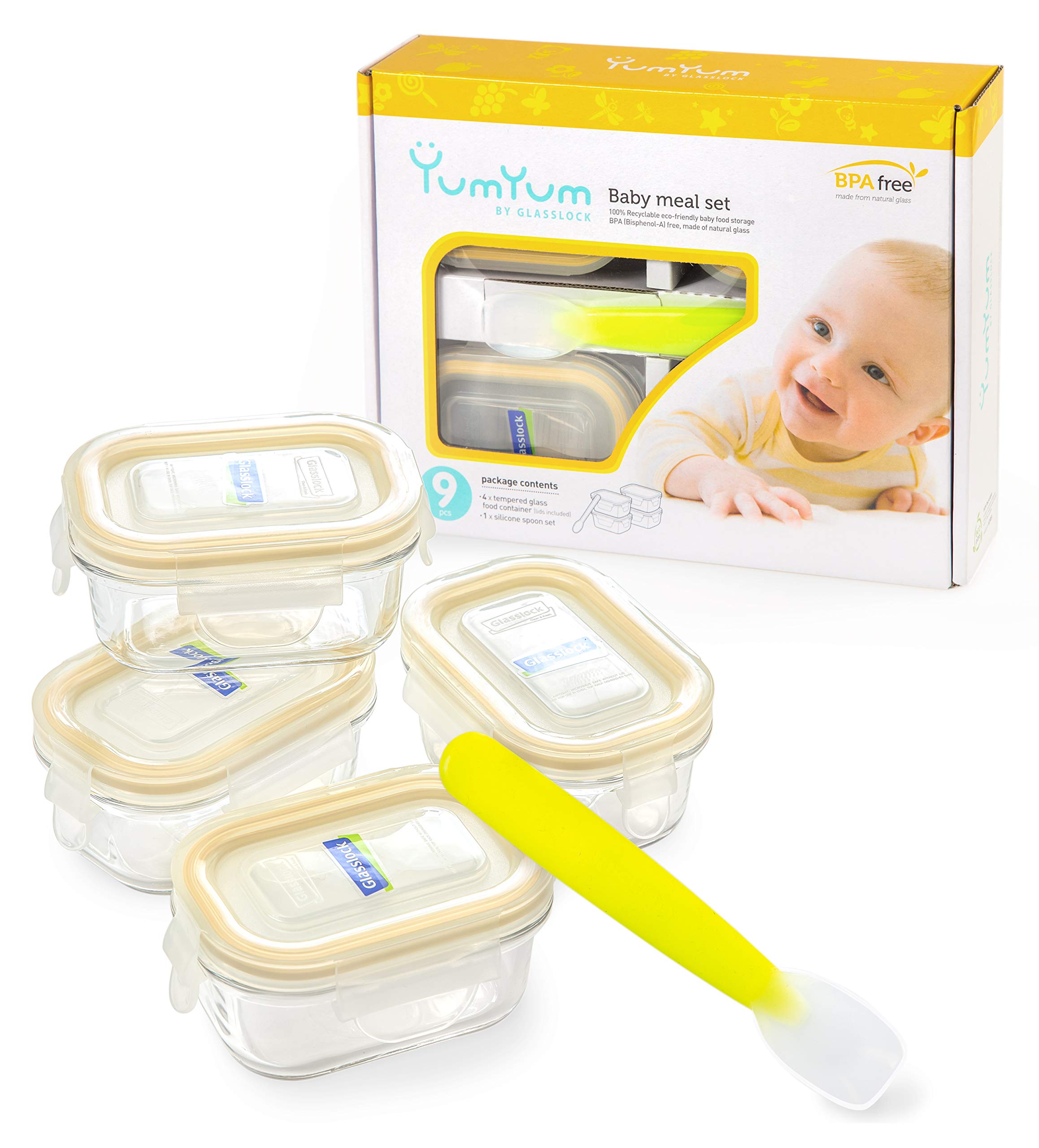 9pcs Set Yum Yum Eco Friendly Airtight Spill Proof Baby Meal Food ...