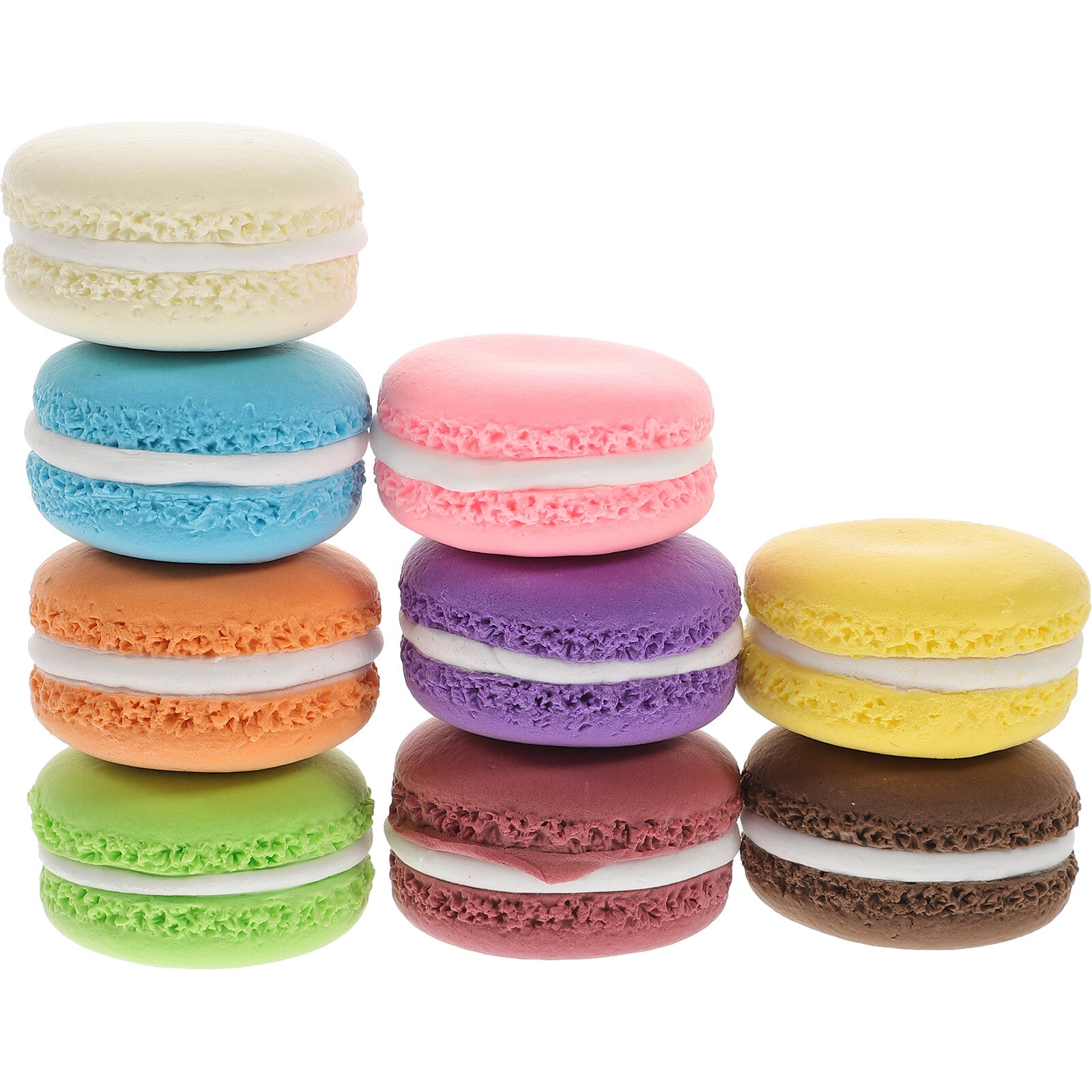 9pcs Simulated Macaron Cake Model Realistic Dessert Prop Party ...
