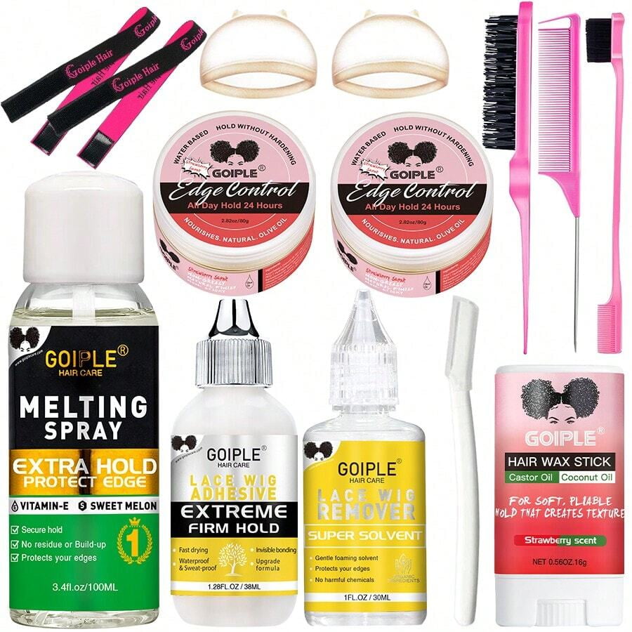9pcs Strong - Hold Wig Glue & Edge Control Kit – Extreme Firm Hold Lace ...