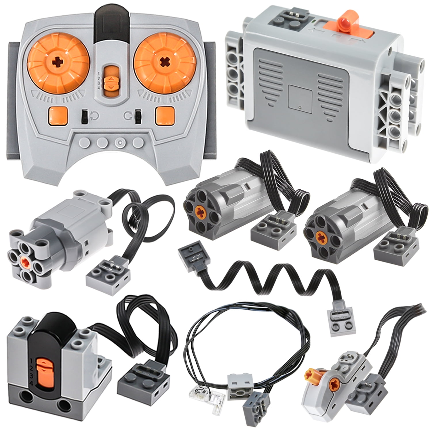 9pcs Technic-Motor Power-Function Kit IR-Receiver-Remote-Control AA ...