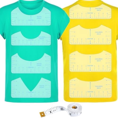 9pcs Tshirt Ruler Guide for Vinyl Alignment, T Shirt Rulers to Center ...