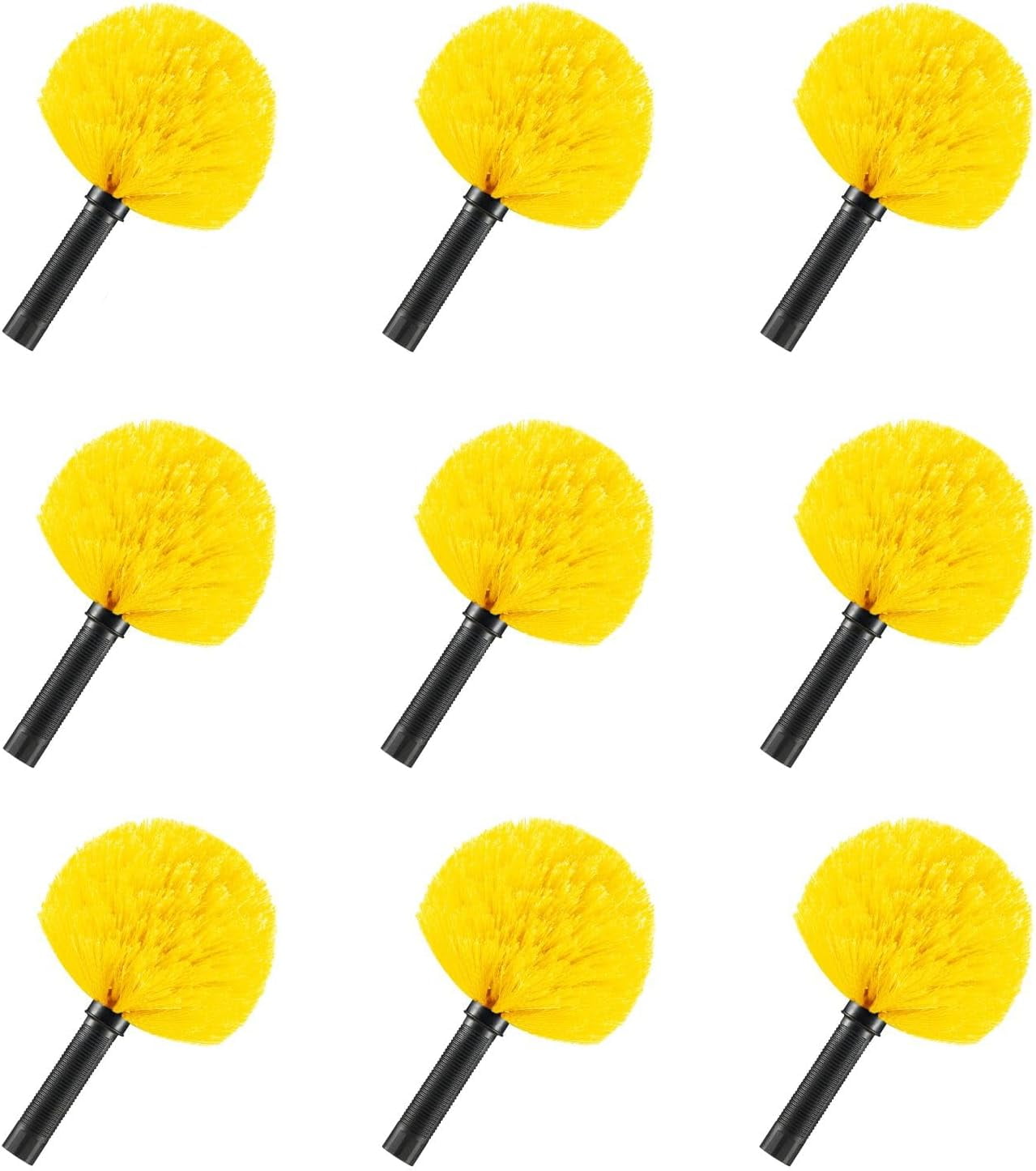 9pcs Twist-on Webster Cobweb Duster Head Brush | Spider Web Remover ...