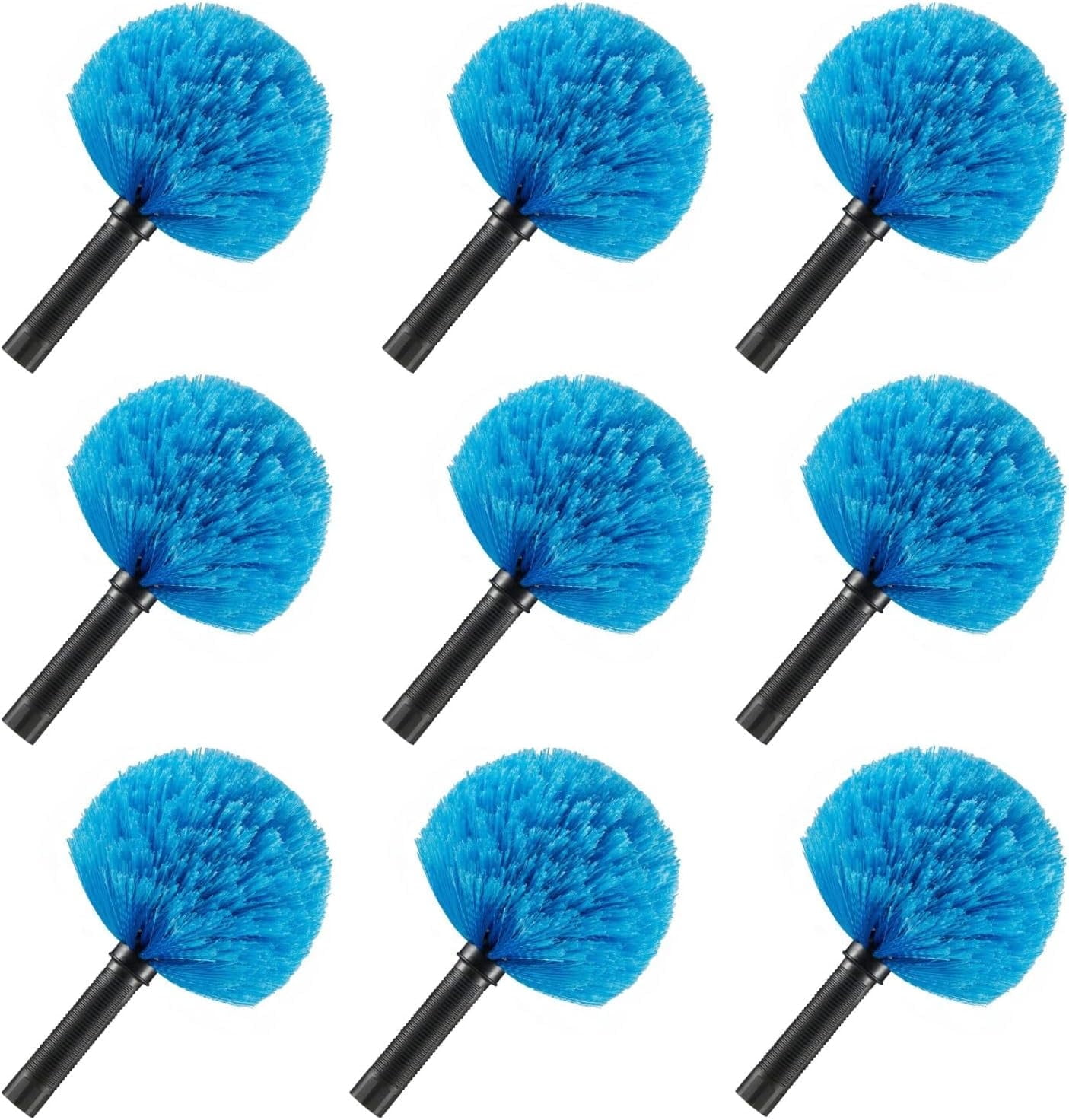 9pcs Twist-on Webster Cobweb Duster Head Brush | Spider Web Remover ...