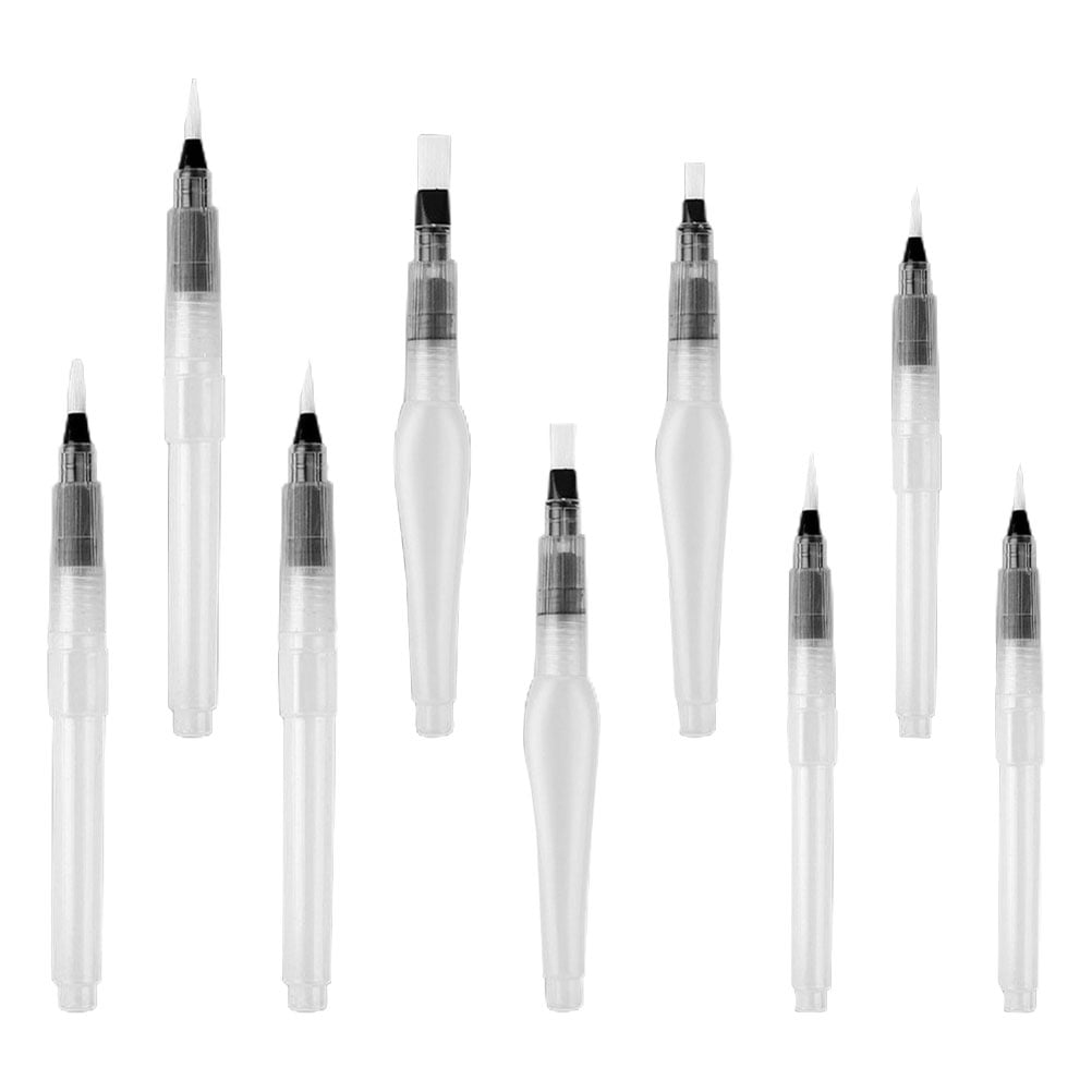 9pcs Water Coloring Brush Pen Set for Watercolor Painting Water Soluble ...