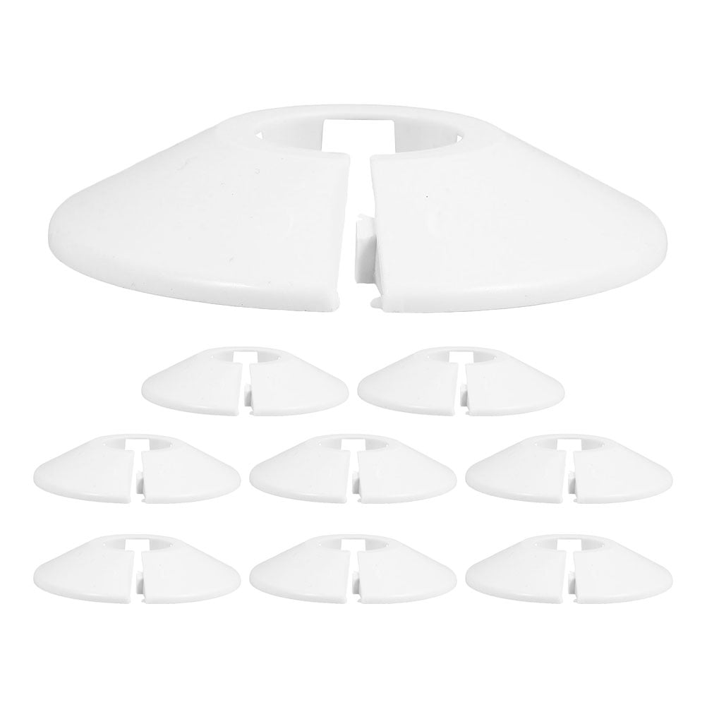 Set of 9 White ABS Flange Pipe Covers for Cars, and Easy to Install ...