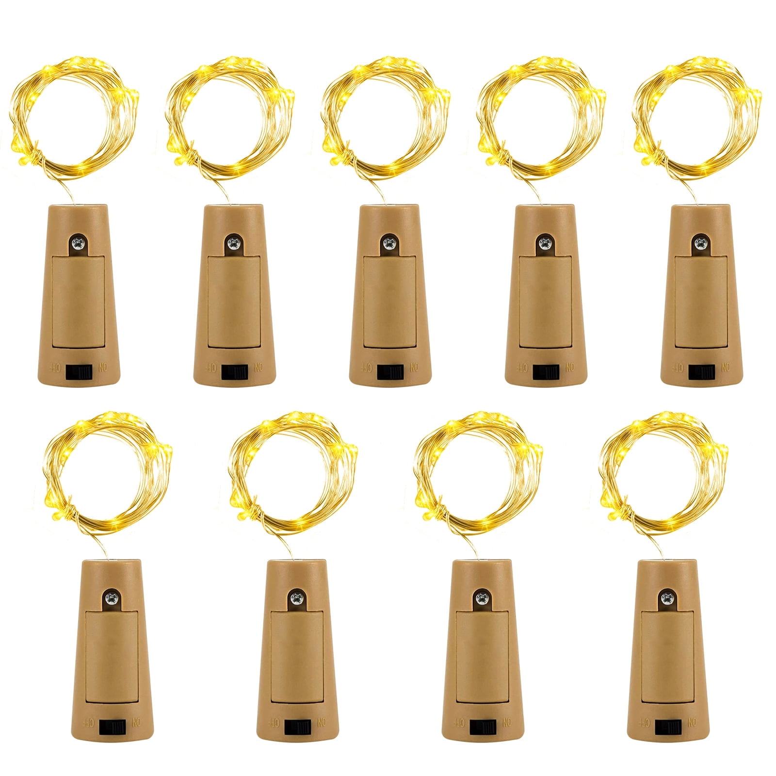 9pcs Wine Bottle Lights, 20 LED 6.6ft Wine Bottle Cork Lights Fairy ...