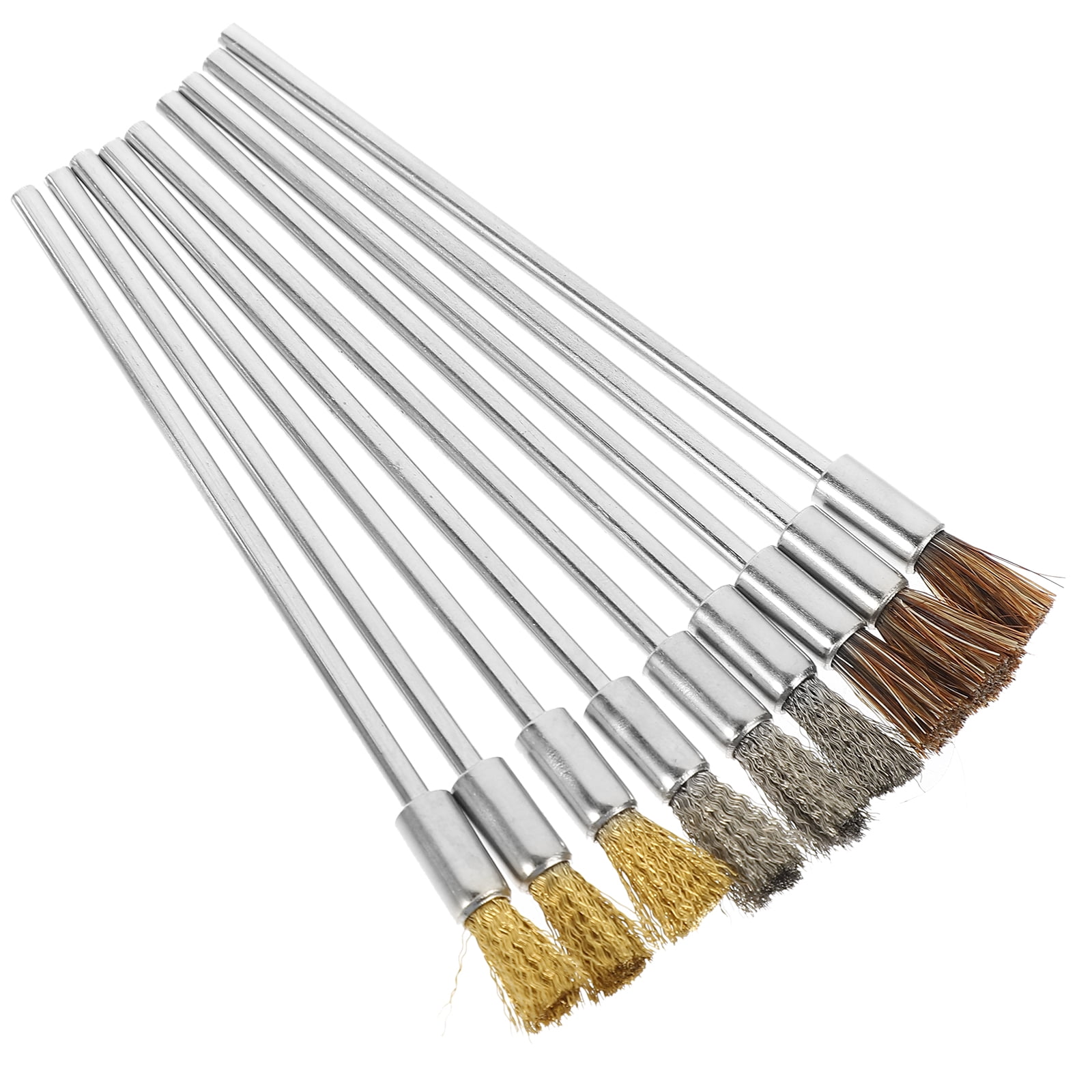 9pcs Wire Brush Assorted Coarse Wire Wheel Long Rust Removal Drill ...