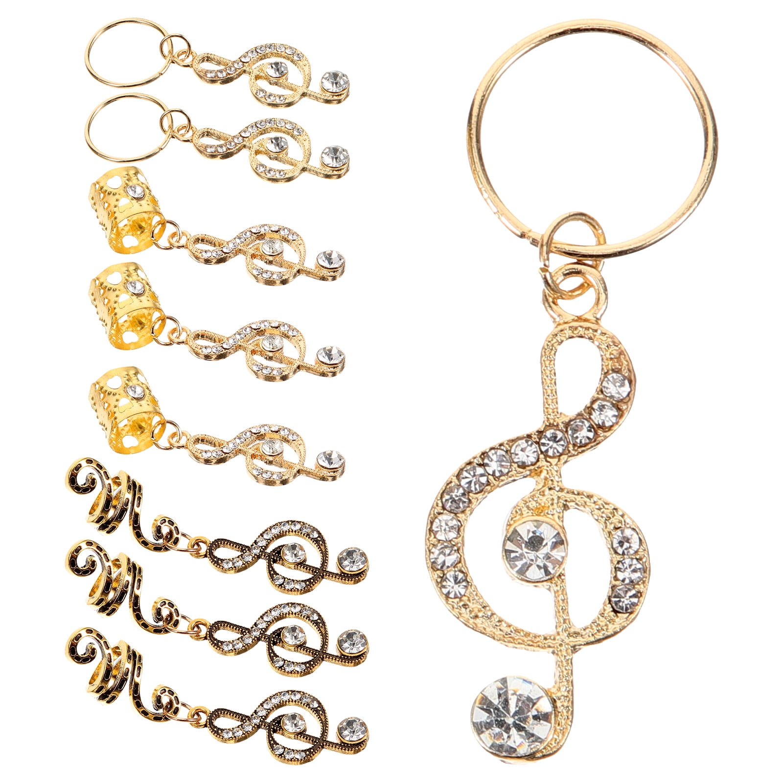 9pcs Women Dreadlocks Accessories Braids Hair Cuffs Decorations Music ...