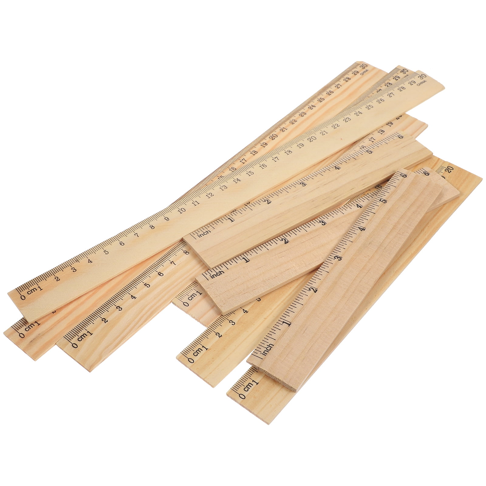 FENGGUIQU High Grade Wooden Rulers Bulk for Measuring Marking and ...
