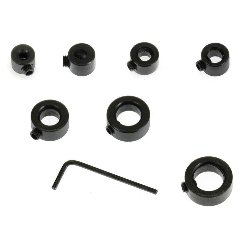 9pcs Woodworking Drill Bit Depth Stop Collars Ring Positioner Drill Hex ...