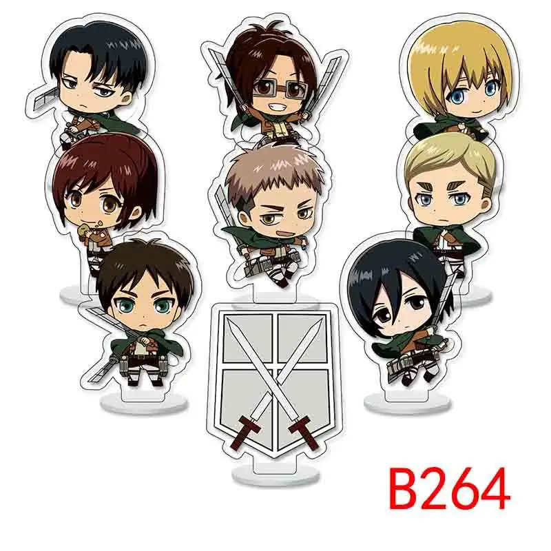 9pcs/lot Anime Attack on Titan Eren Mikasa Armin Levi Jujutsu Kaisen ...
