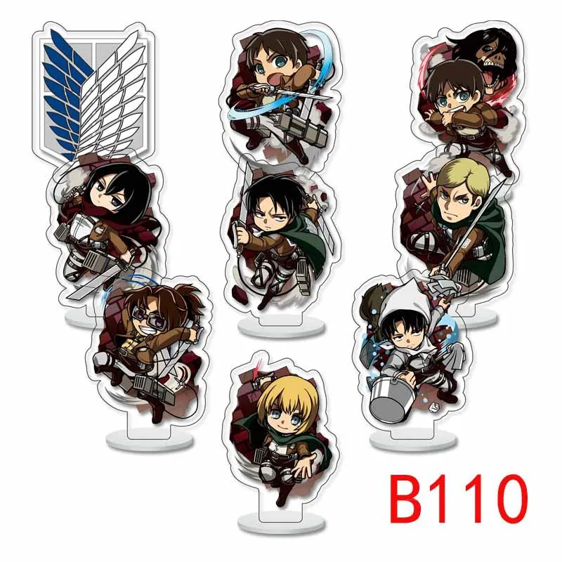 9pcs/lot Anime Attack on Titan Eren Mikasa Armin Levi Jujutsu Kaisen ...