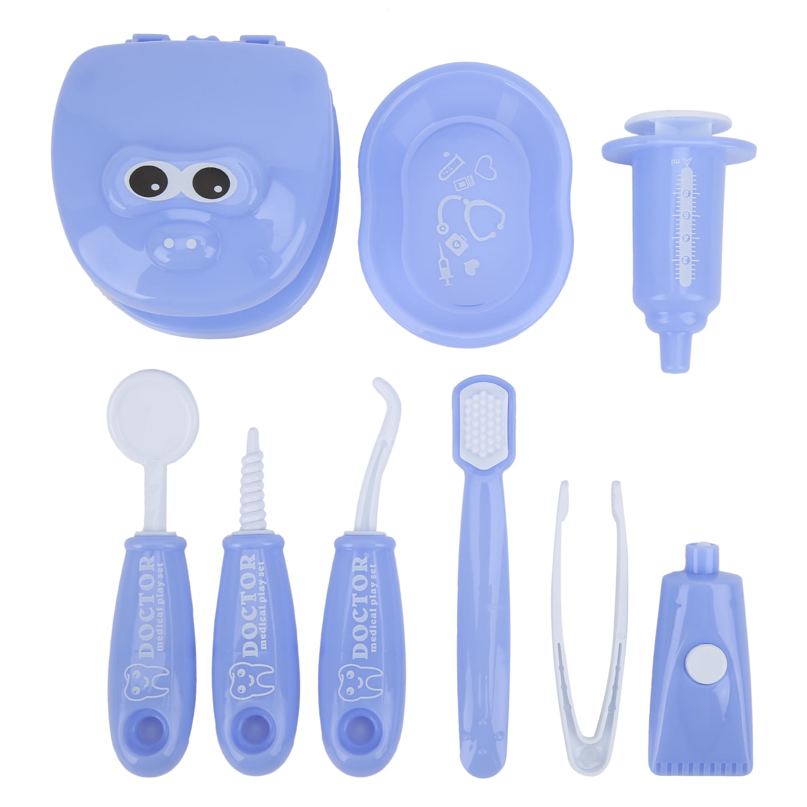 9pcs/set Children Pretend Play Dentist Check Tooth Model Set Dentist ...