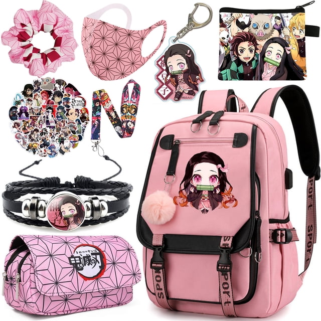 9pcs/set Demon Slayer Nezuko Book Bags School Backpacks - Walmart.com