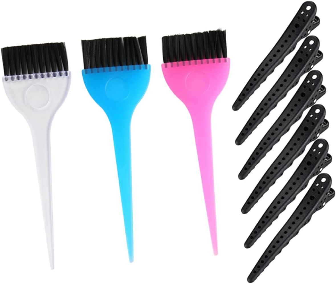 9pcs set Hairdressing Sectioning Barber Dyeing Applicator Salonn Tool ...