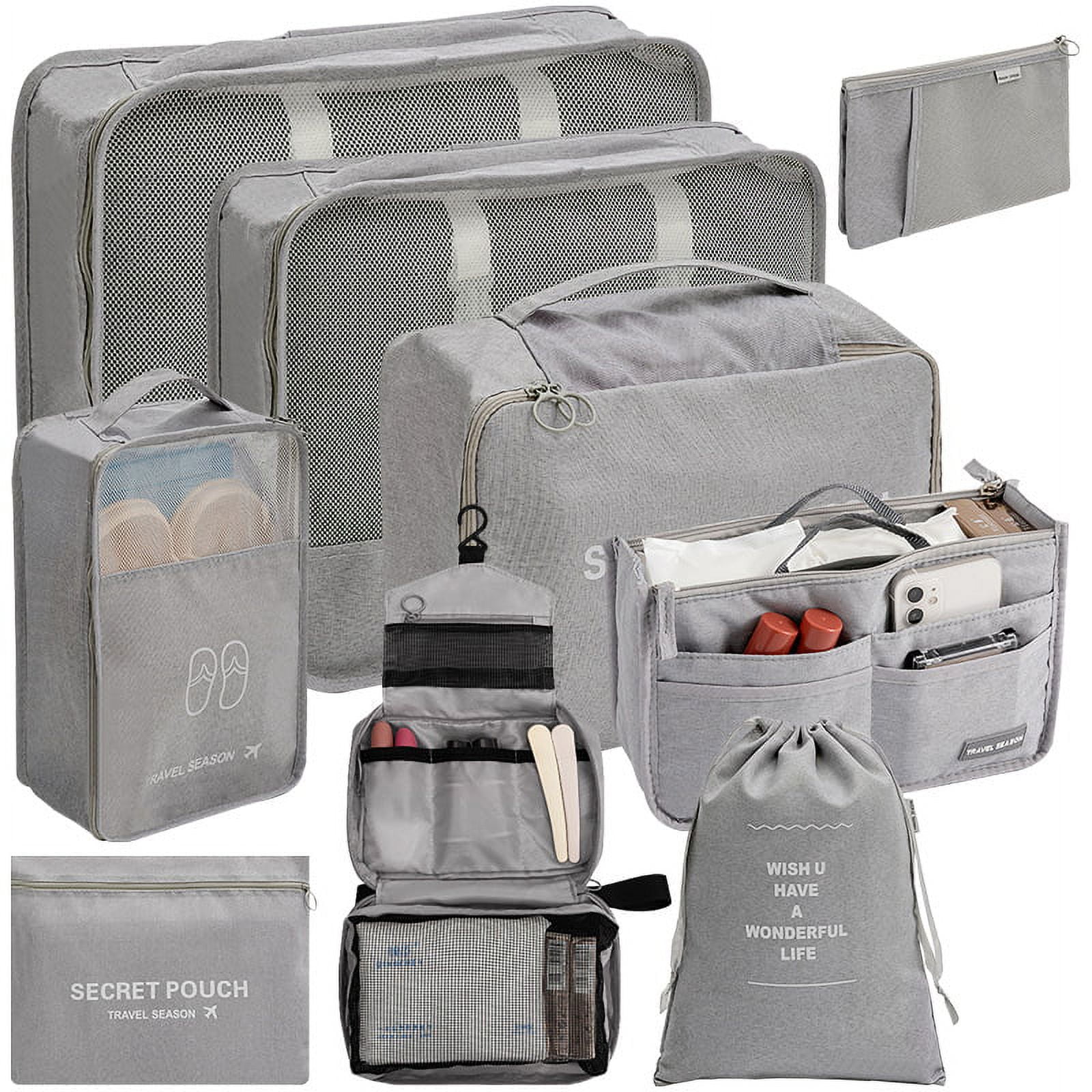 9pcs/set Packing Cubes for Suitcases, Travel Luggage Packing Organizers ...