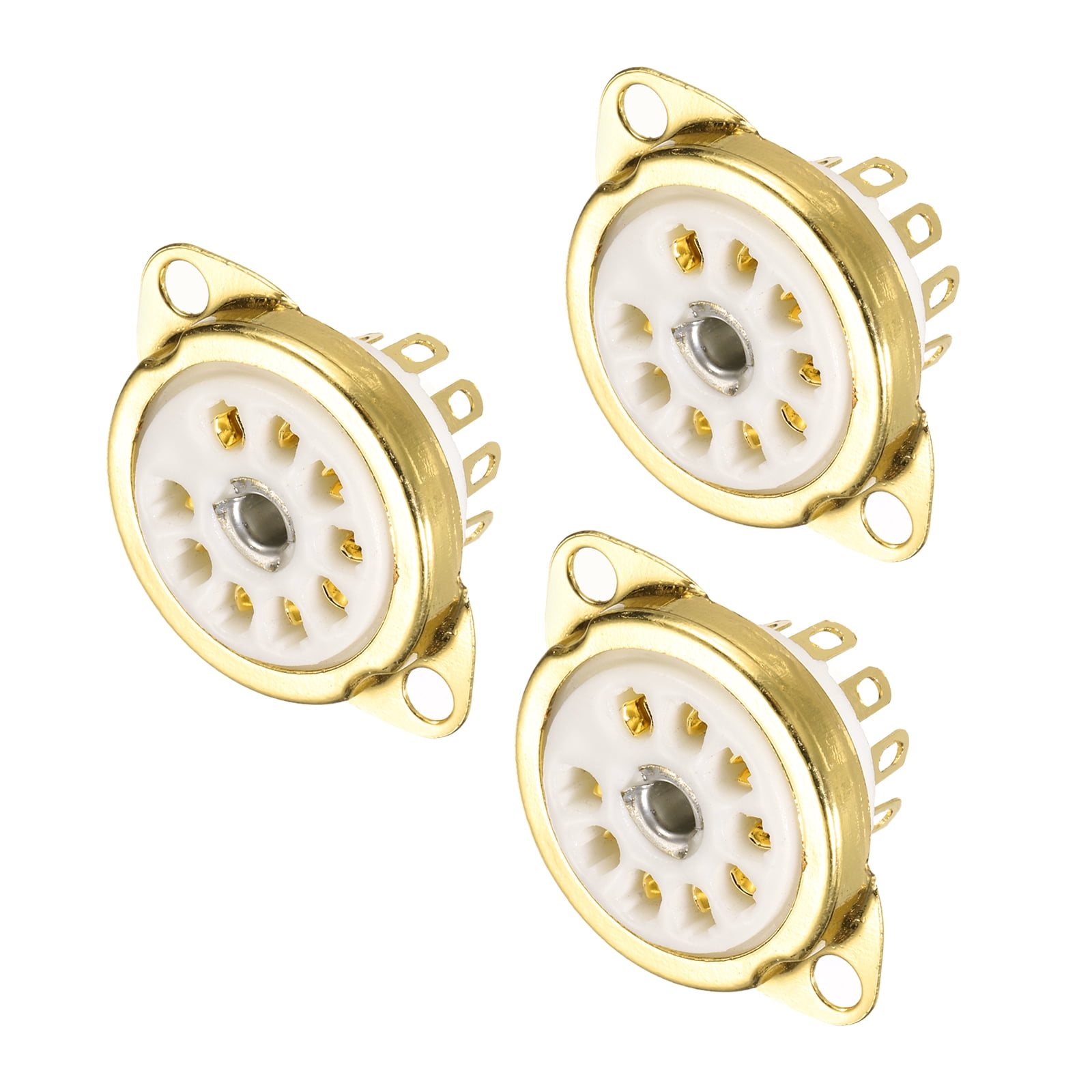 9pin PCB Tube Socket Ceramics, Vacuum Tube Protect Tube Socket White ...