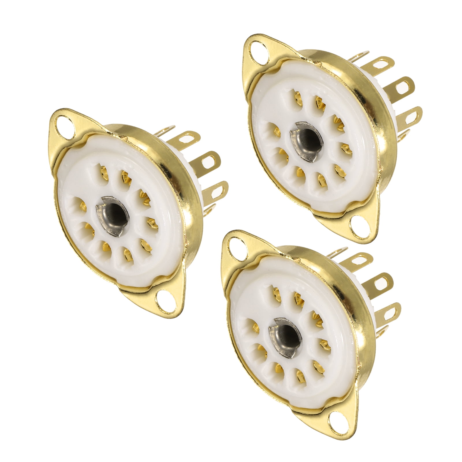 9pin PCB Tube Socket Ceramics, Vacuum Tube Protect Tube Socket White ...