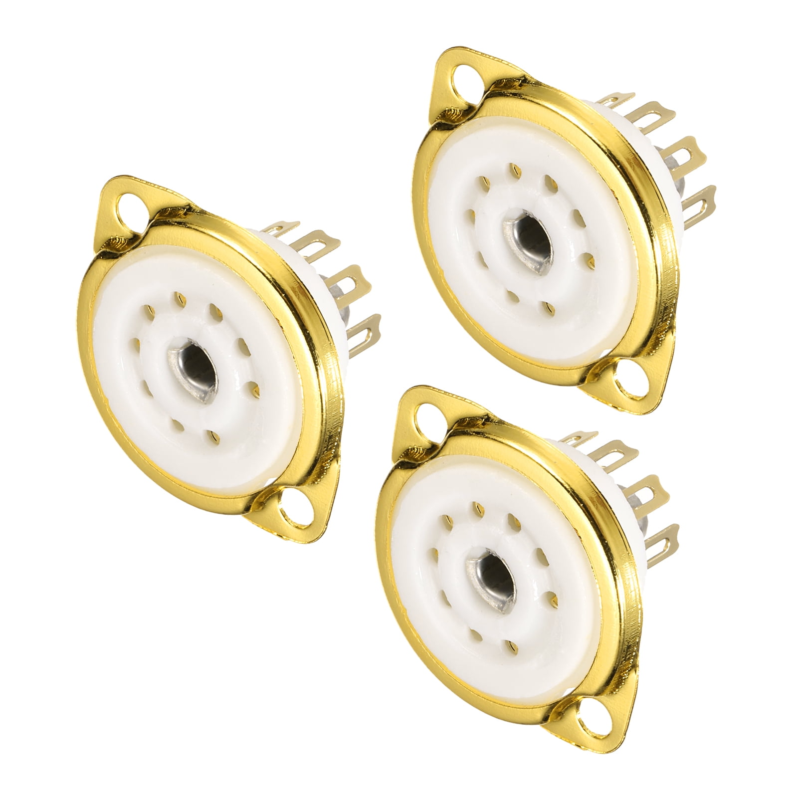 9pin PCB Tube Socket Ceramics, Vacuum Tube Protect Tube Socket White ...