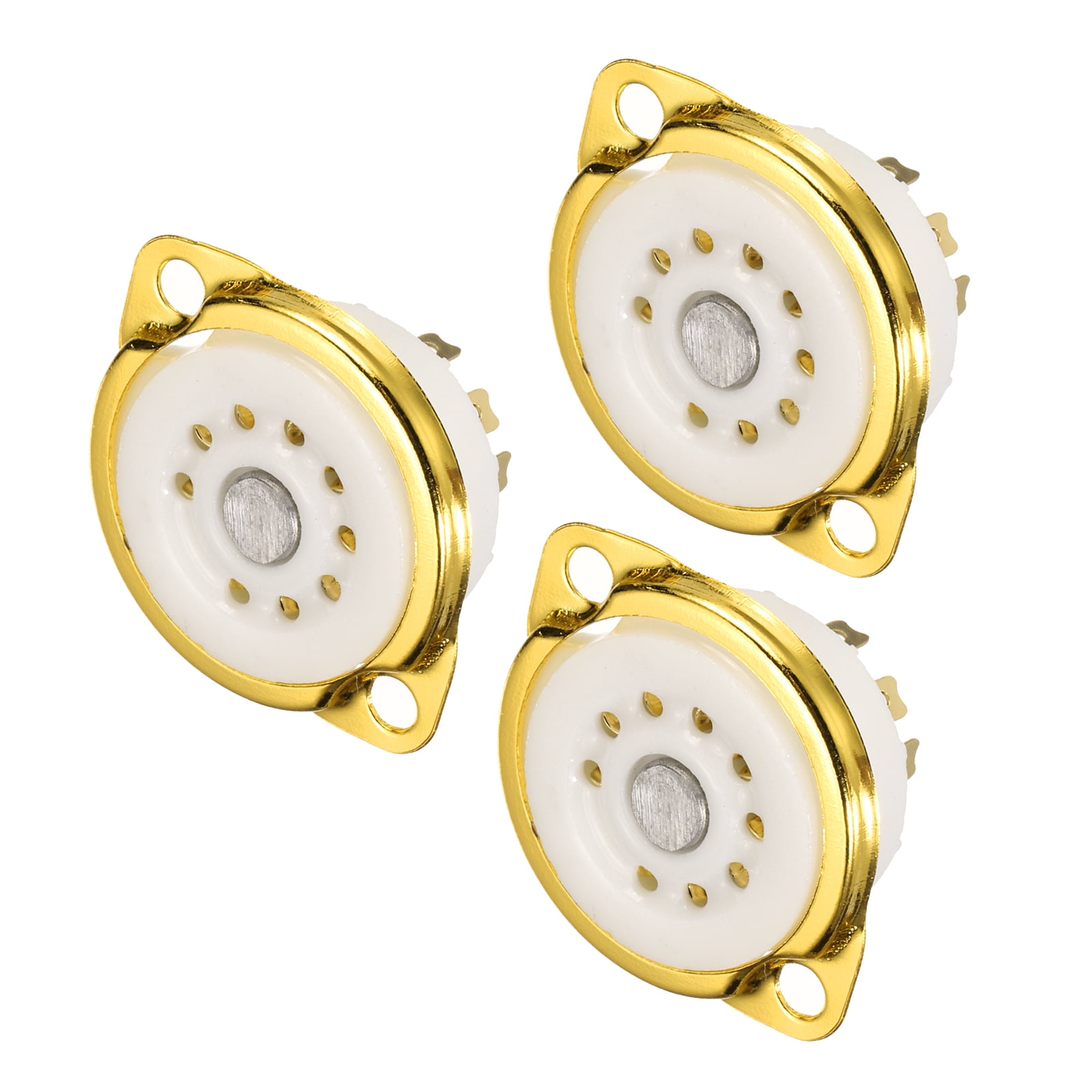 9pin PCB Tube Socket Ceramics, Vacuum Tube Protect Tube Socket White ...