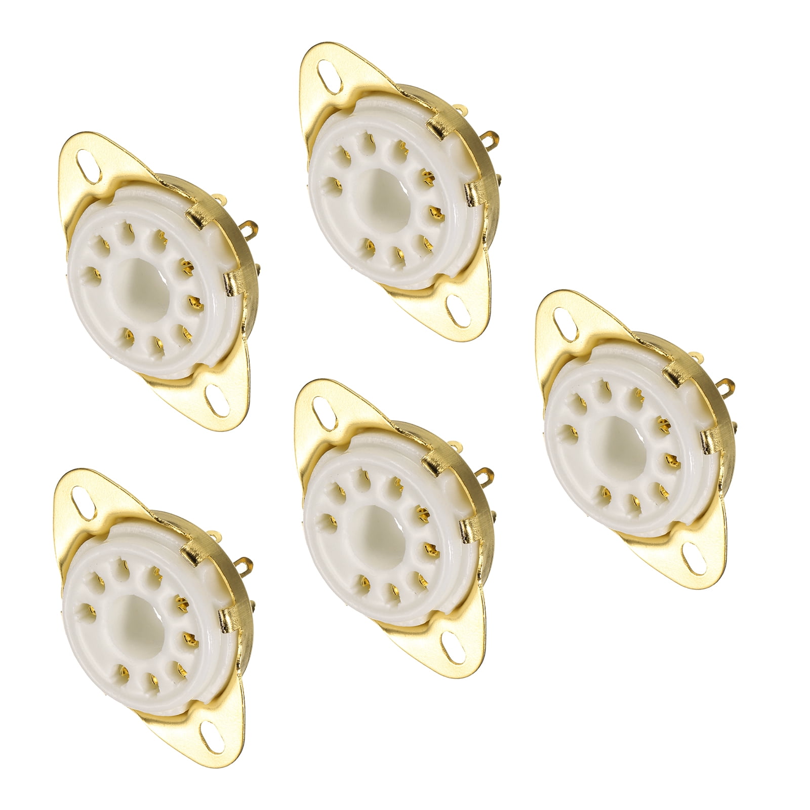 9pin PCB Tube Socket Ceramics, Vacuum Tube Protect Tube Socket White ...