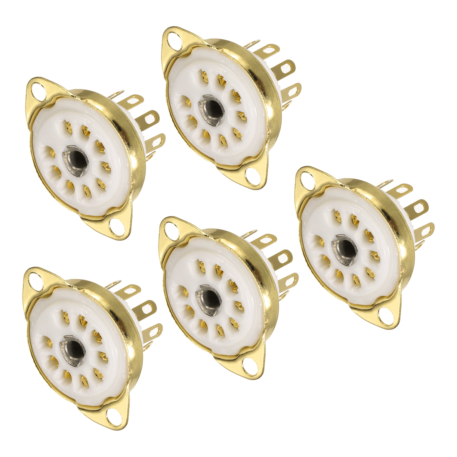 9pin PCB Tube Socket Ceramics, Vacuum Tube Protect Tube Socket White ...