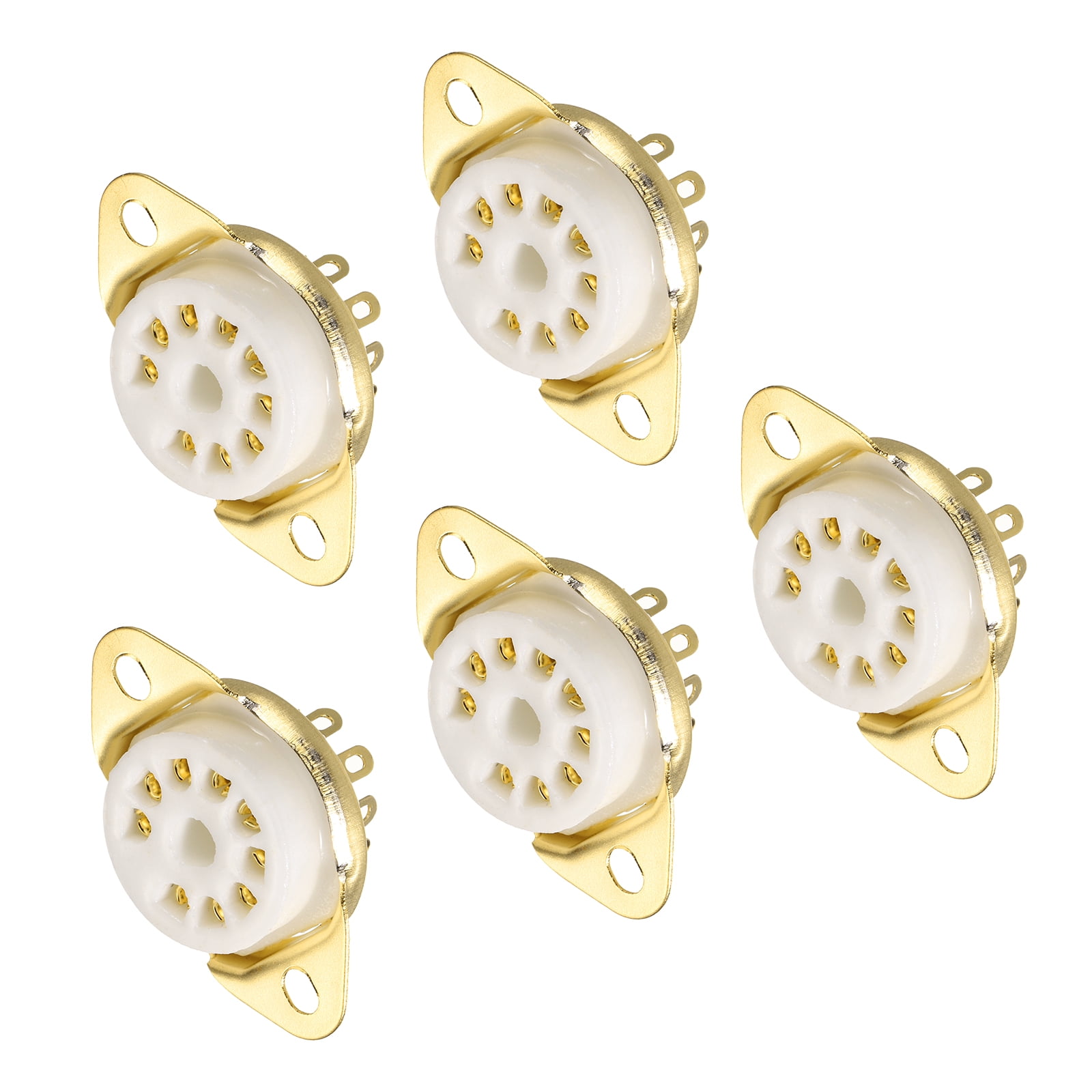 9pin PCB Tube Socket Ceramics, Vacuum Tube Protect Tube Socket White ...