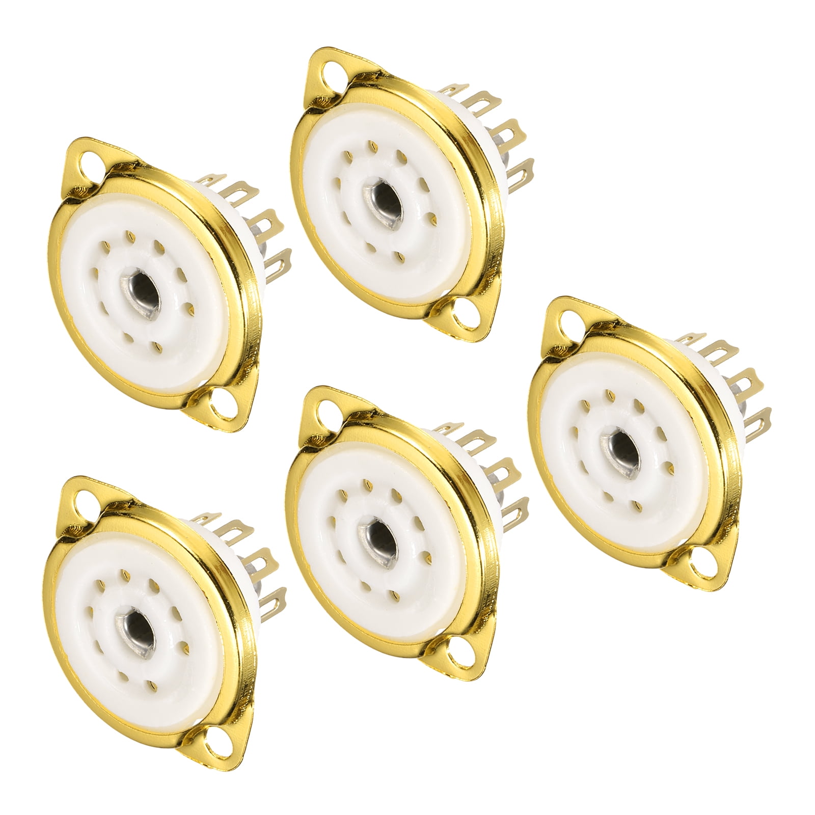 9pin PCB Tube Socket Ceramics, Vacuum Tube Protect Tube Socket White ...