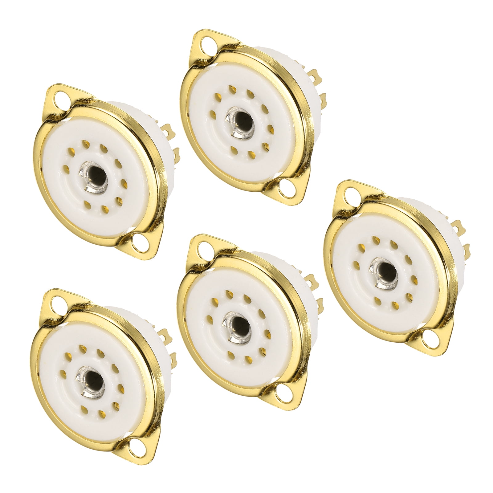 9pin PCB Tube Socket Ceramics, Vacuum Tube Protect Tube Socket White ...