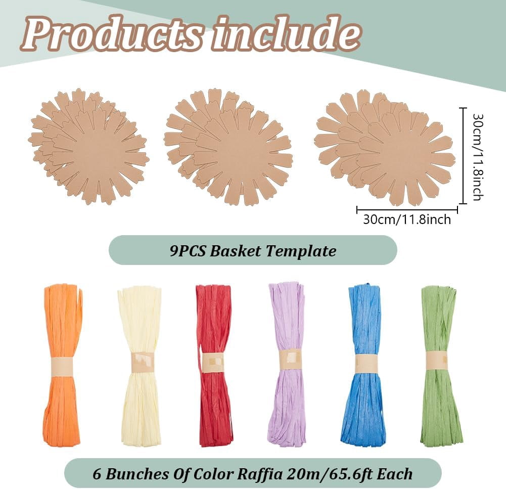 9set Woven Basket Kit Woven Basket Material Kit Creative Weaving ...