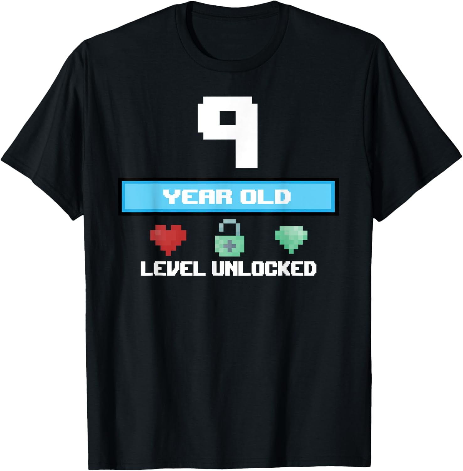 9th Birthday 9 Year Old Level Unlocked Bday Gifts T-Shirt - Walmart.com