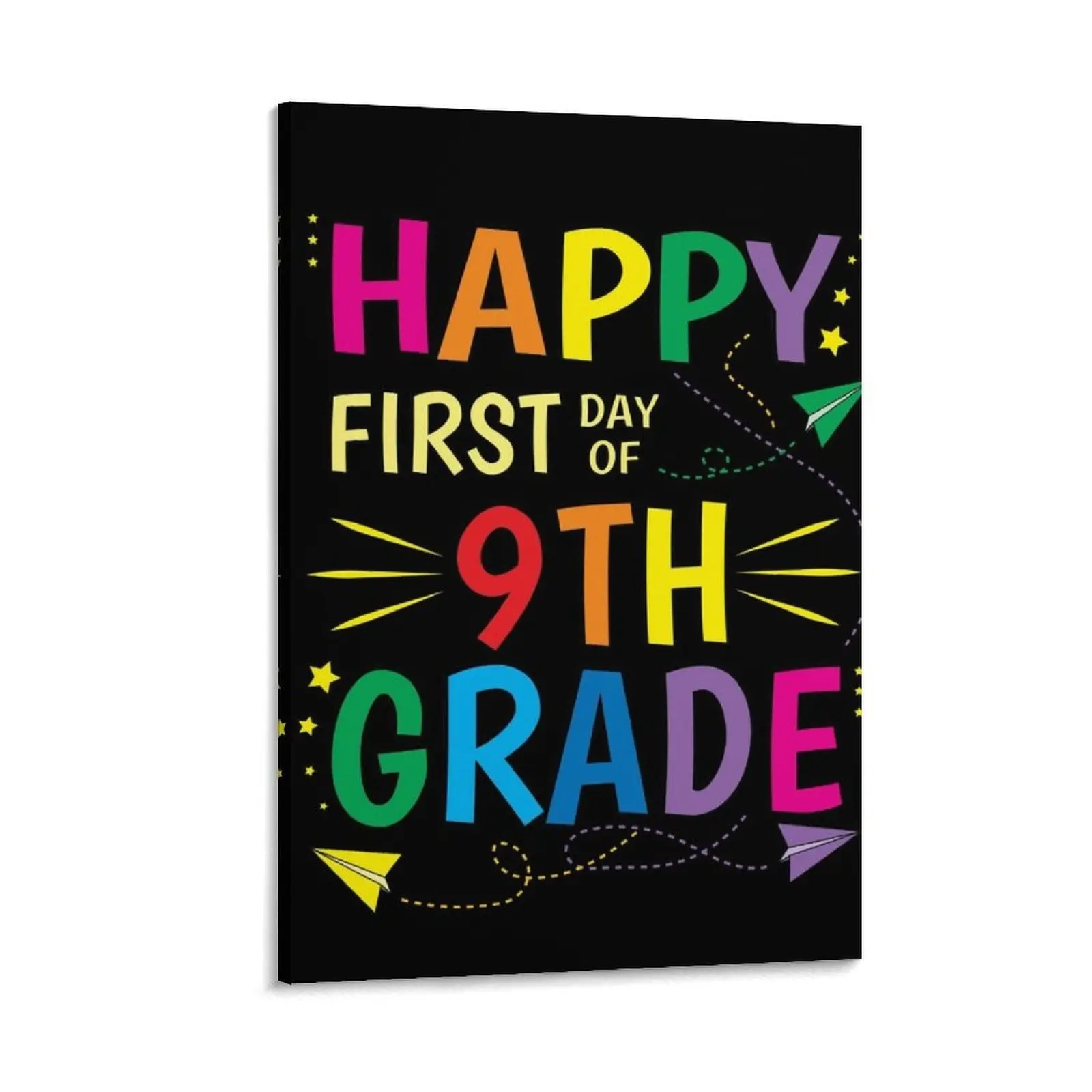 9th Grade Ninth Happy First Day of School Canvas Painting cute room ...