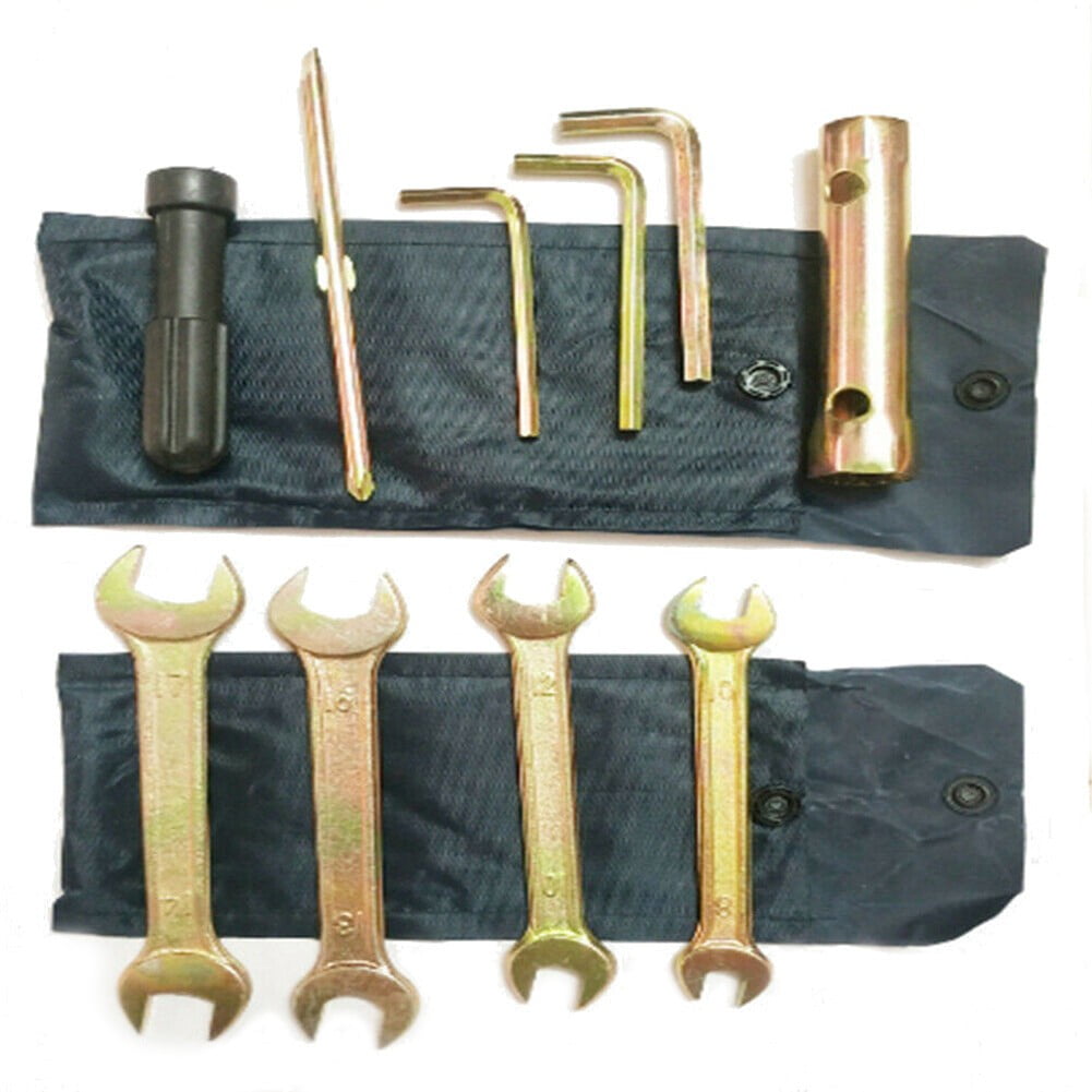 9x Motorcycle Repair Tool Kit Plug Spanner Wrench Socket Tool - Walmart.com