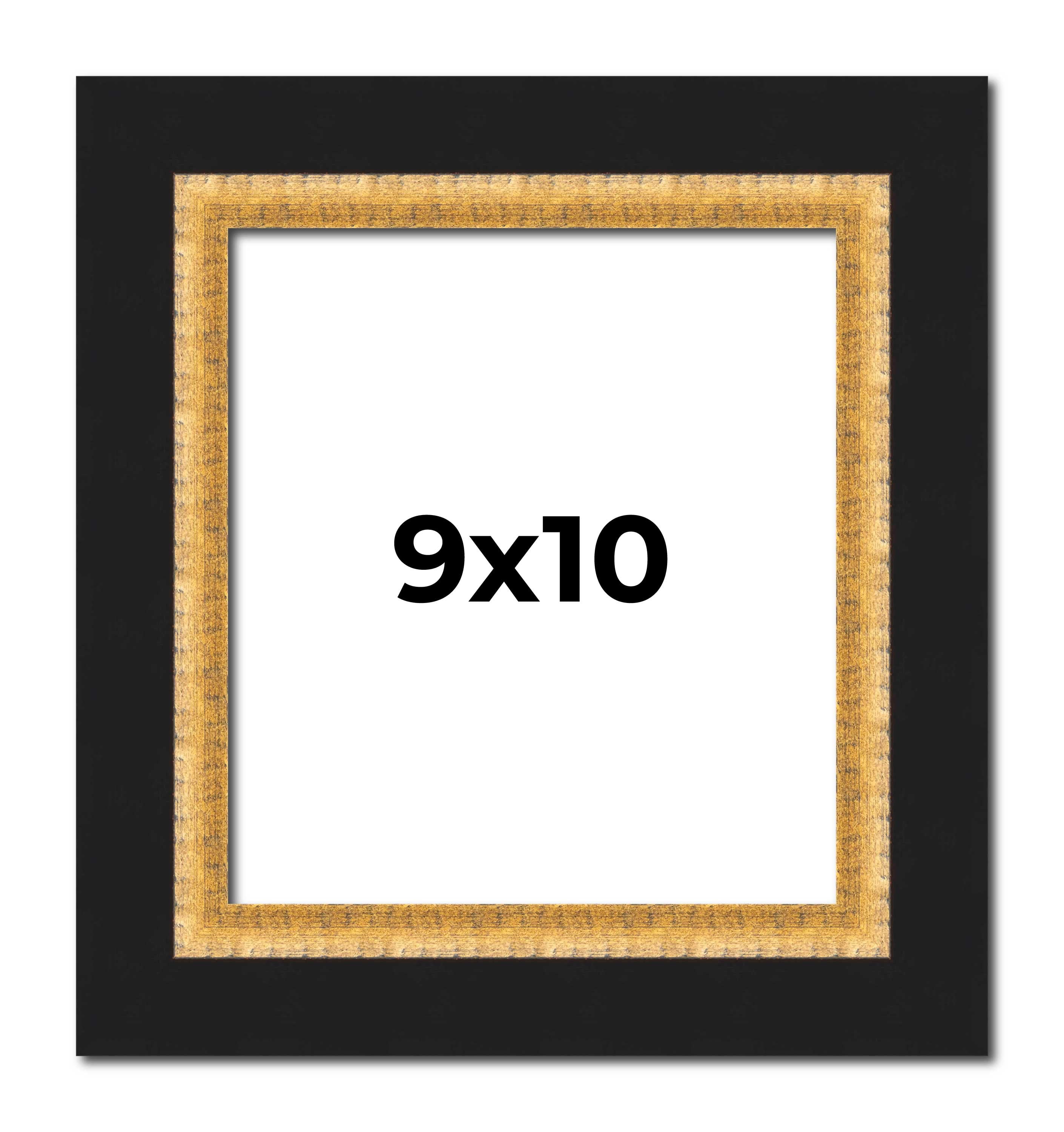9x10 Frame Gold Real Wood Picture Frame Width 2.25 Inches | Interior ...