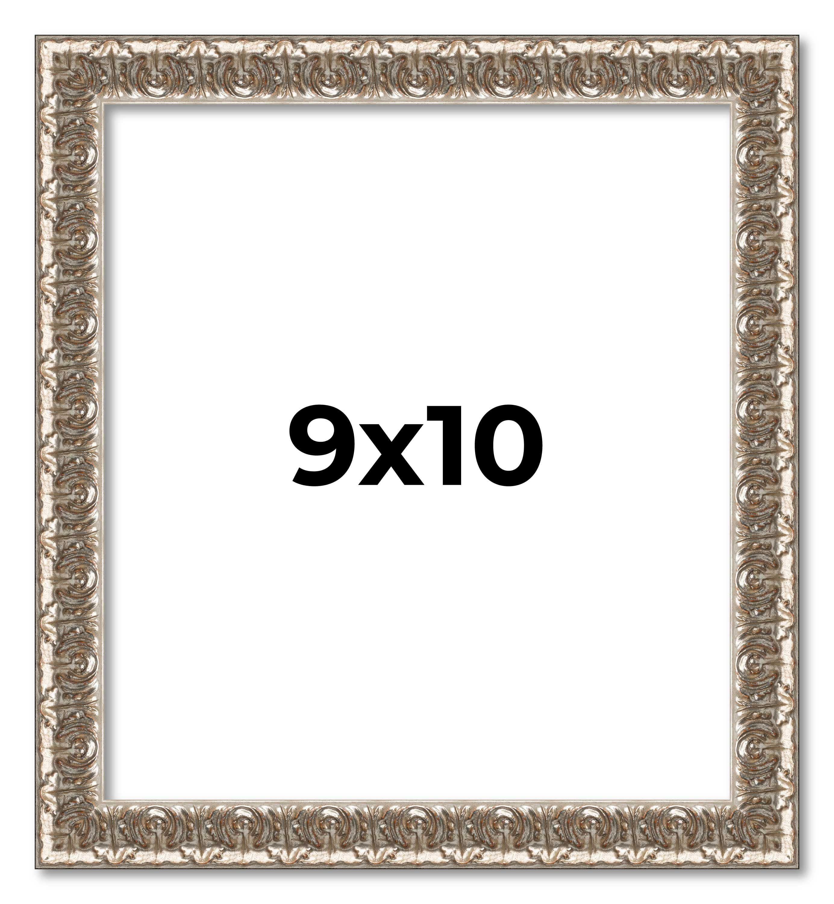 9x10 Frame Silver Versailles Ornate Solid Wood Picture Frame | 1 Inch ...