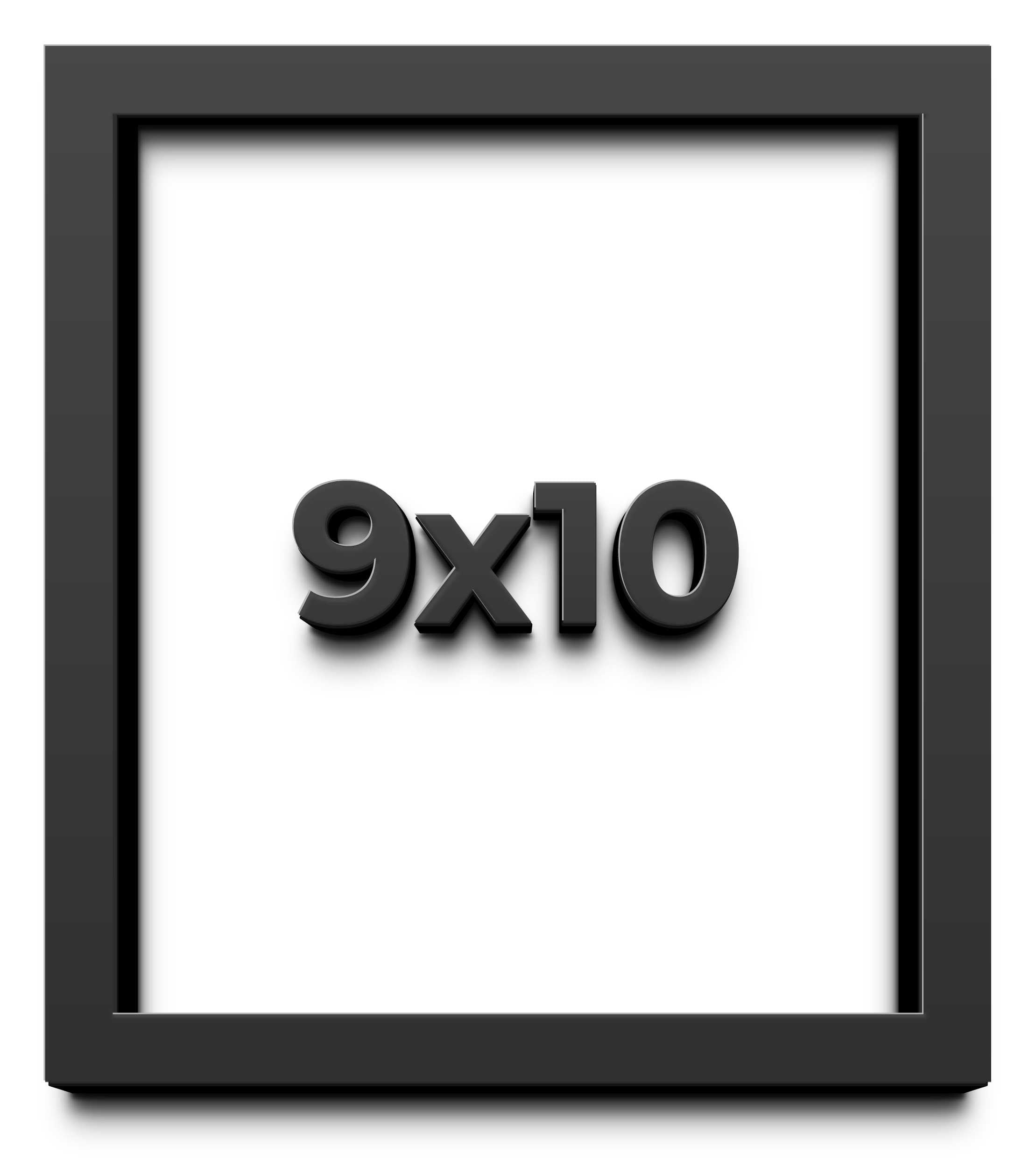 9x10 Shadow Box Frame Black | 1 inches Deep Real Wood Contemporary ...