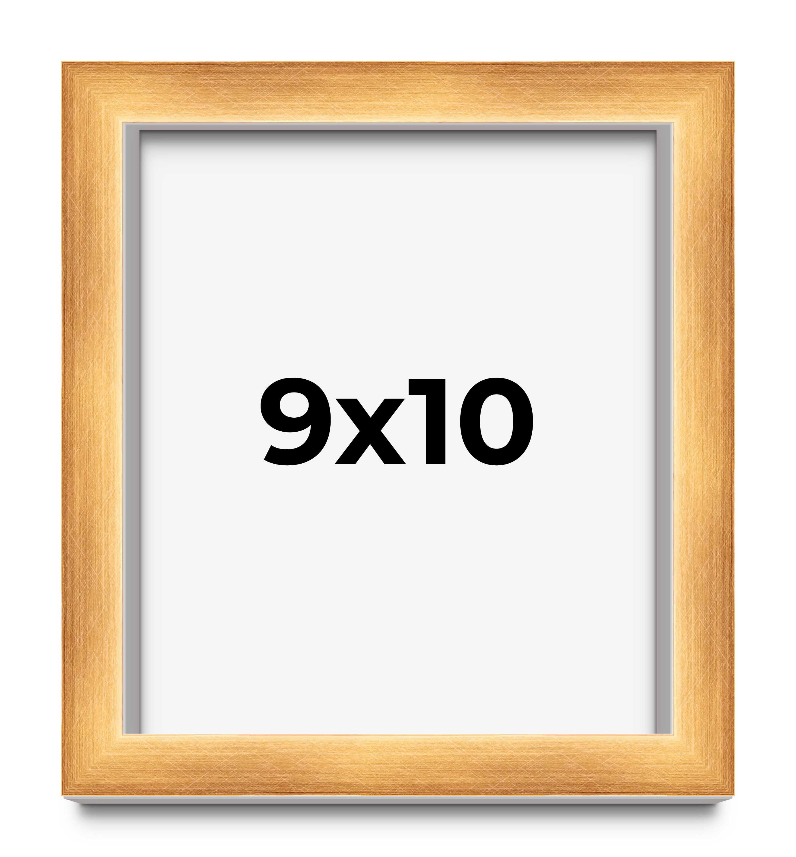 9x10 Shadow Box Gold Cross-Brushed Display Frame | 1.625 Inches Deep ...