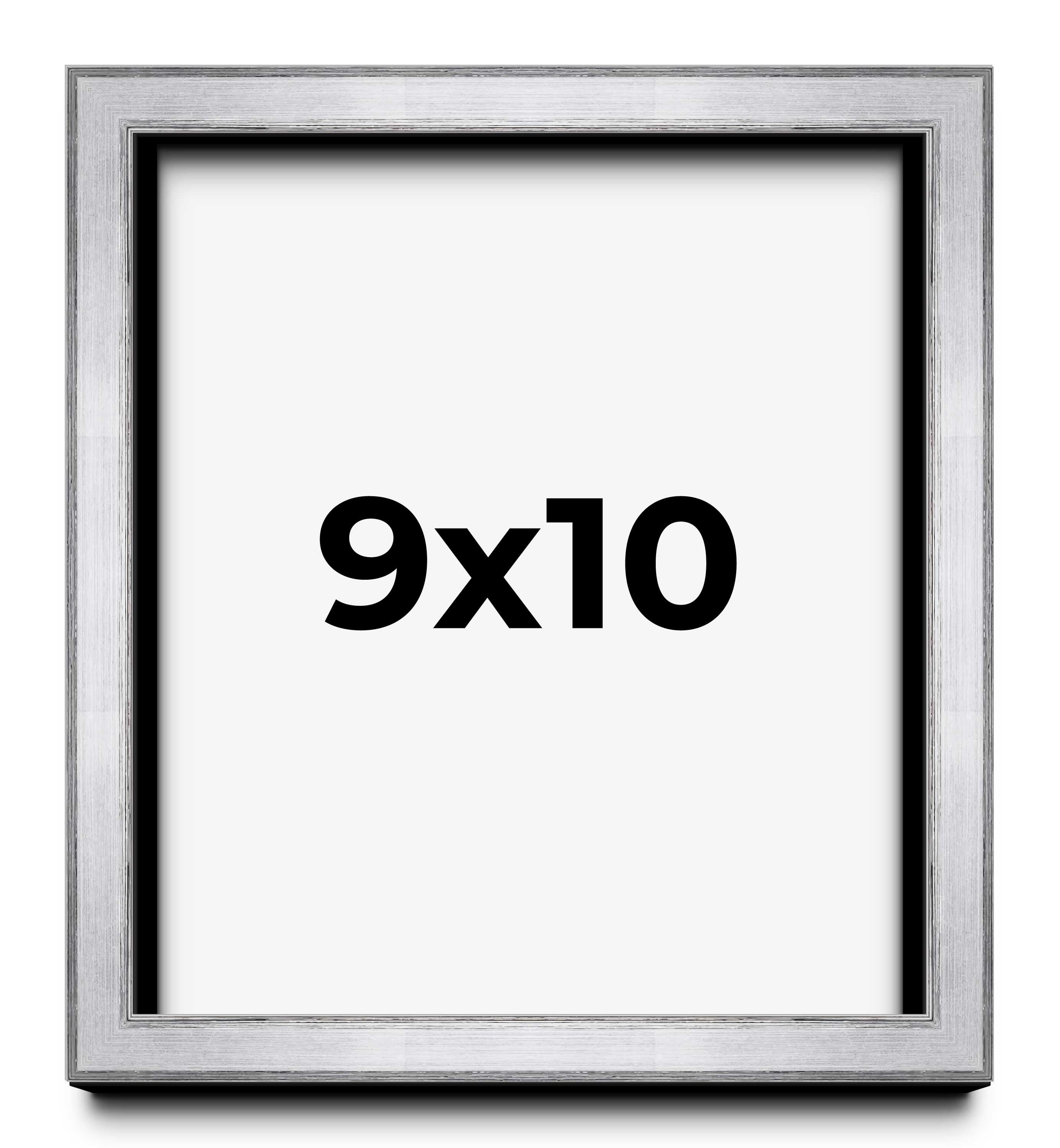 9x10 Shadow Box Frame Silver | 1.375 Inches Deep Real Wood Contemporary ...
