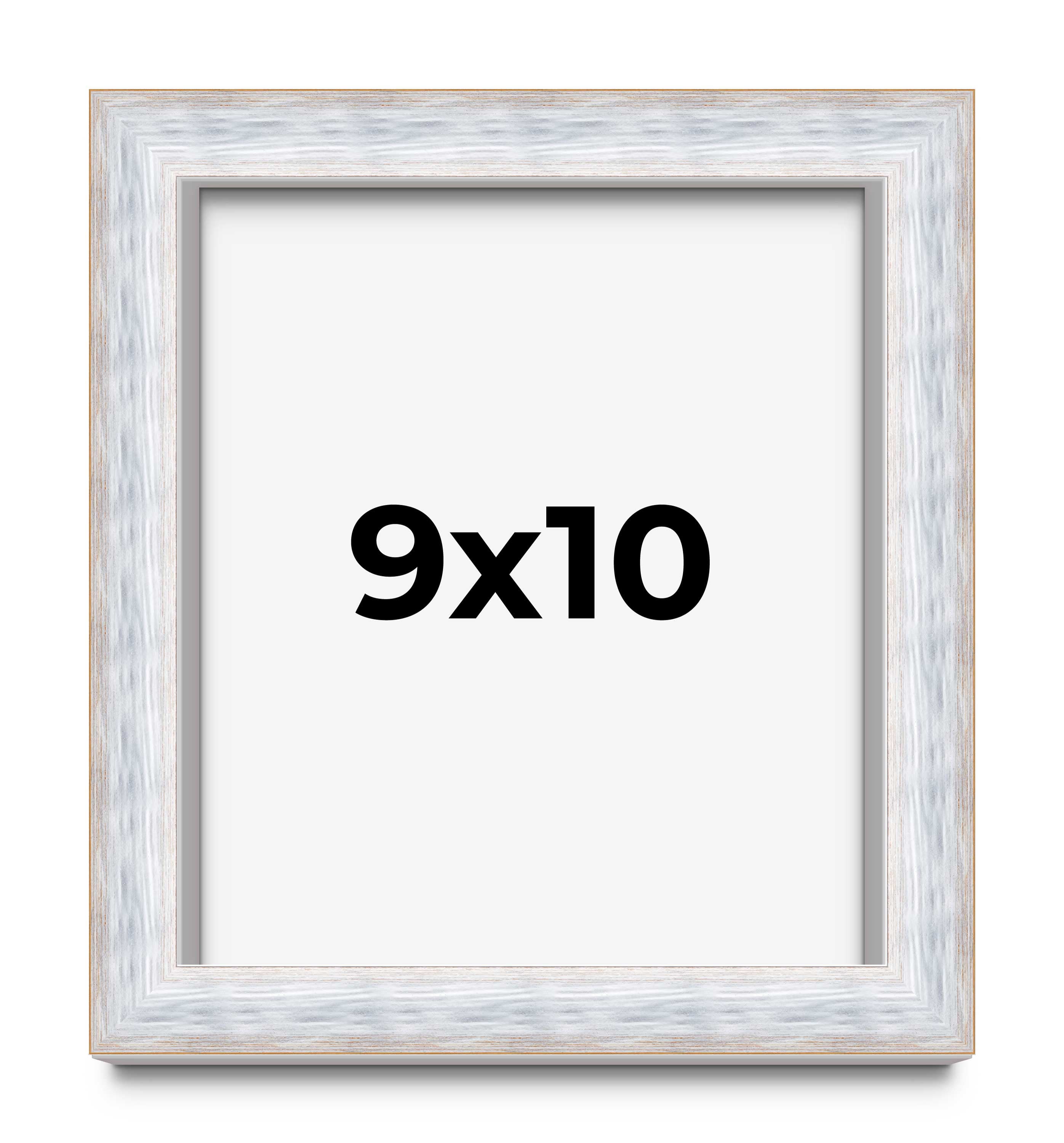 9x10 Shadow Box Frame Silver | 1.625 Inches Deep Real Wood Contemporary ...
