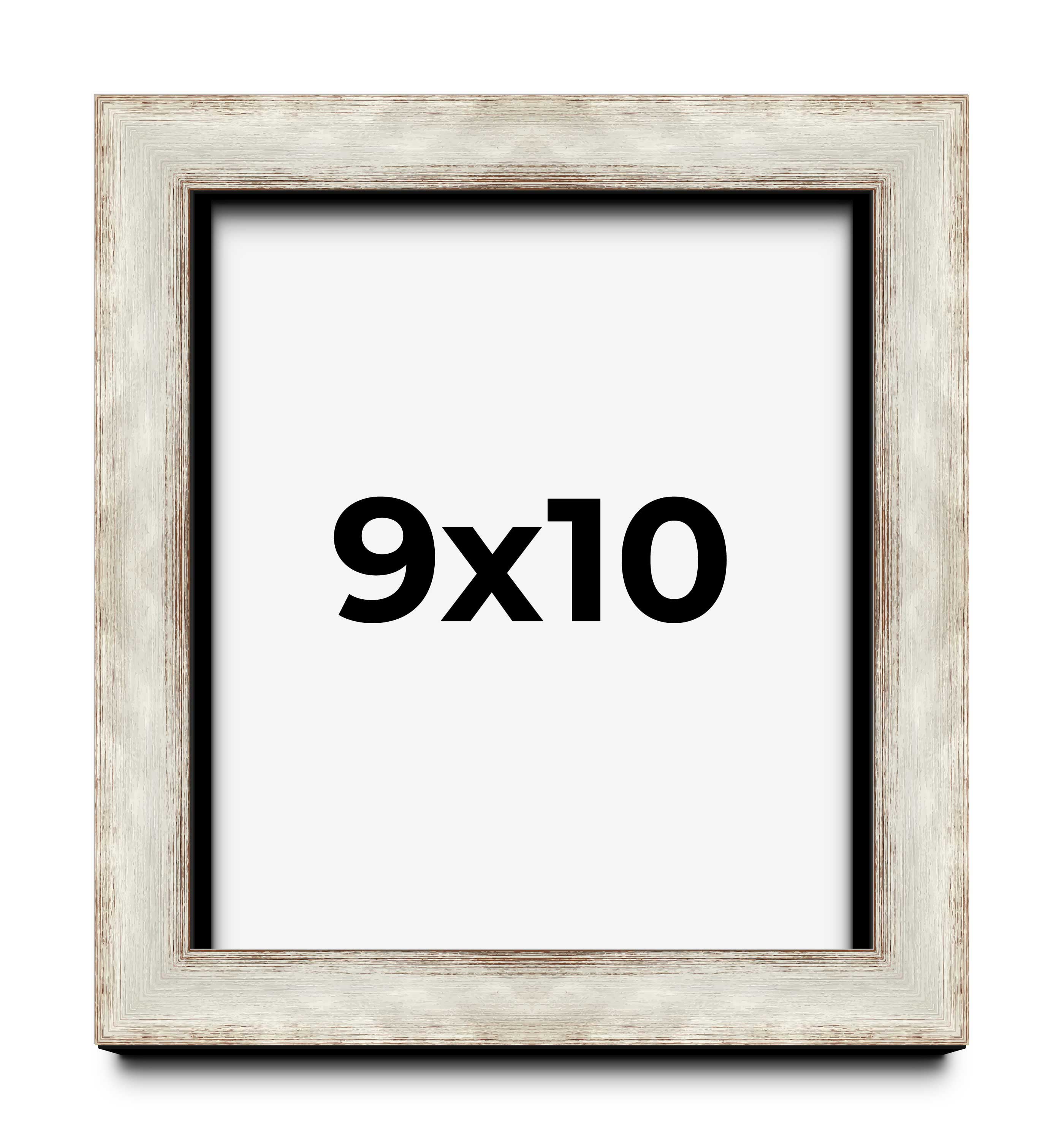 9x10 Shadow Box Frame Silver | 1.625 Inches Deep Real Wood Contemporary ...